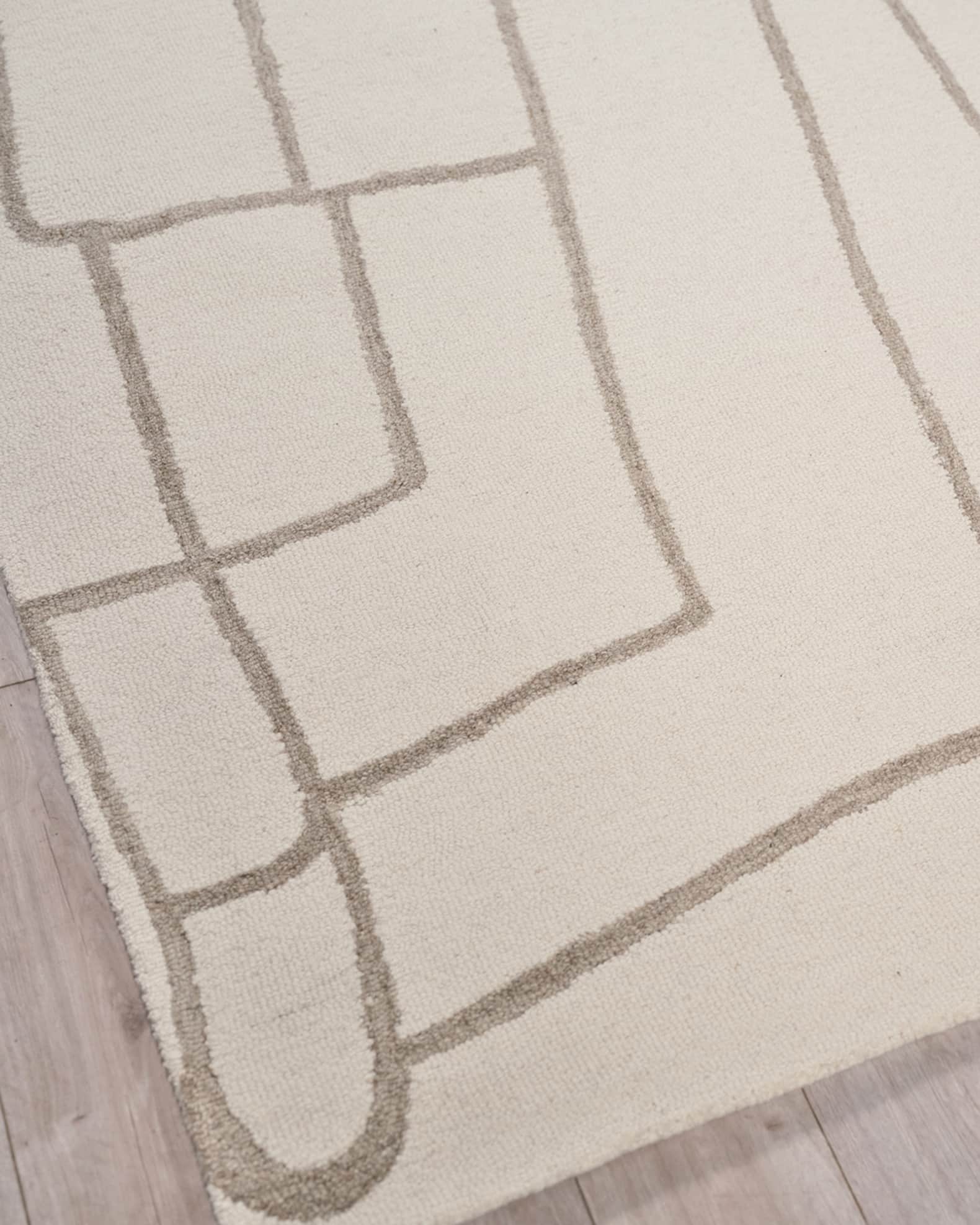 Exquisite Rugs Tangiers Hand-Tufted Ivory/Beige Rug, 8' x 10' | Neiman ...