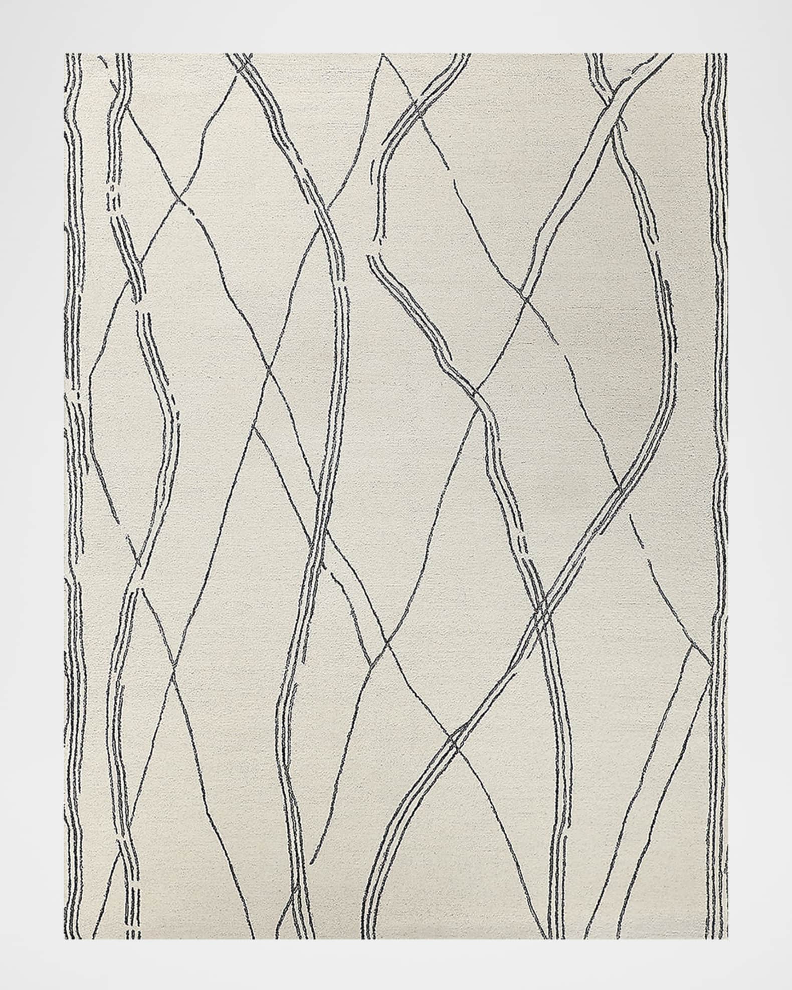 Exquisite Rugs Tangiers Hand-Tufted Ivory/Black Rug, 9' x 12' | Neiman ...