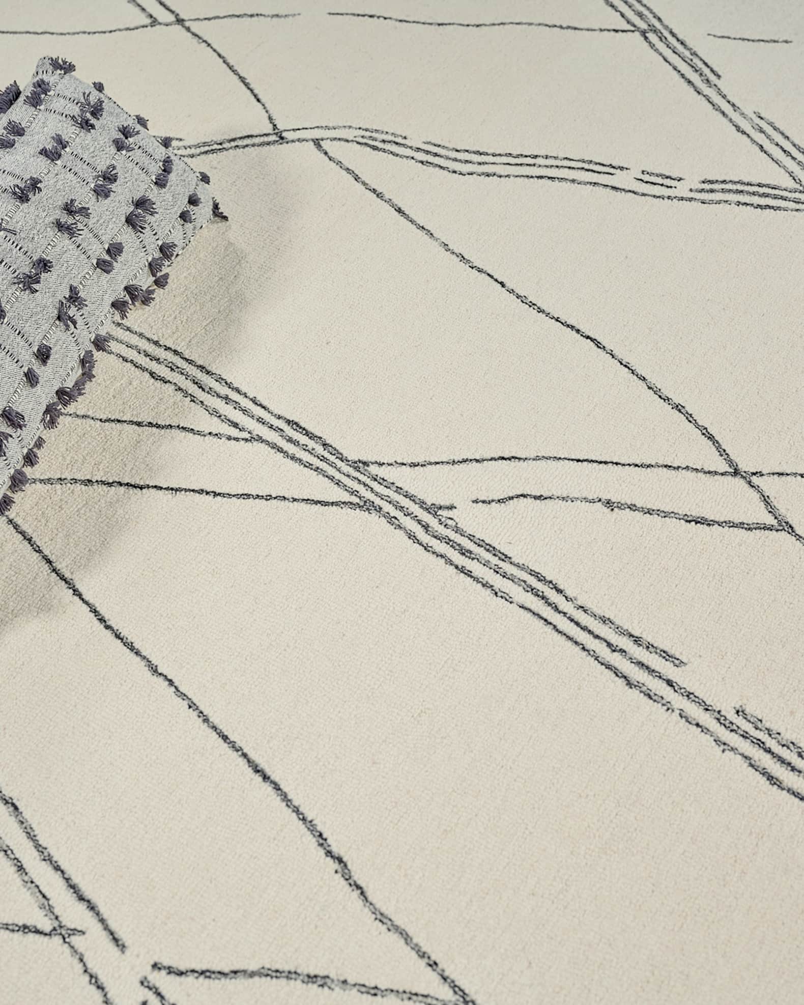 Exquisite Rugs Tangiers Hand-Tufted Ivory/Black Rug, 9' x 12' | Neiman ...