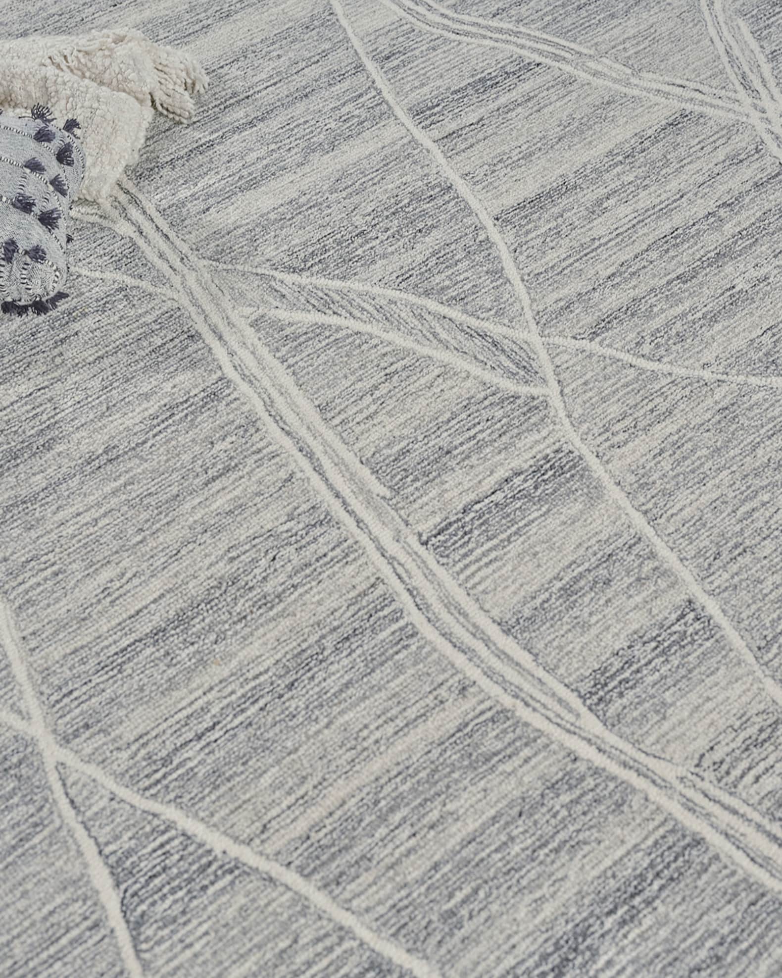 Tangiers Hand-Tufted Gray/Ivory Rug Collection | Neiman Marcus