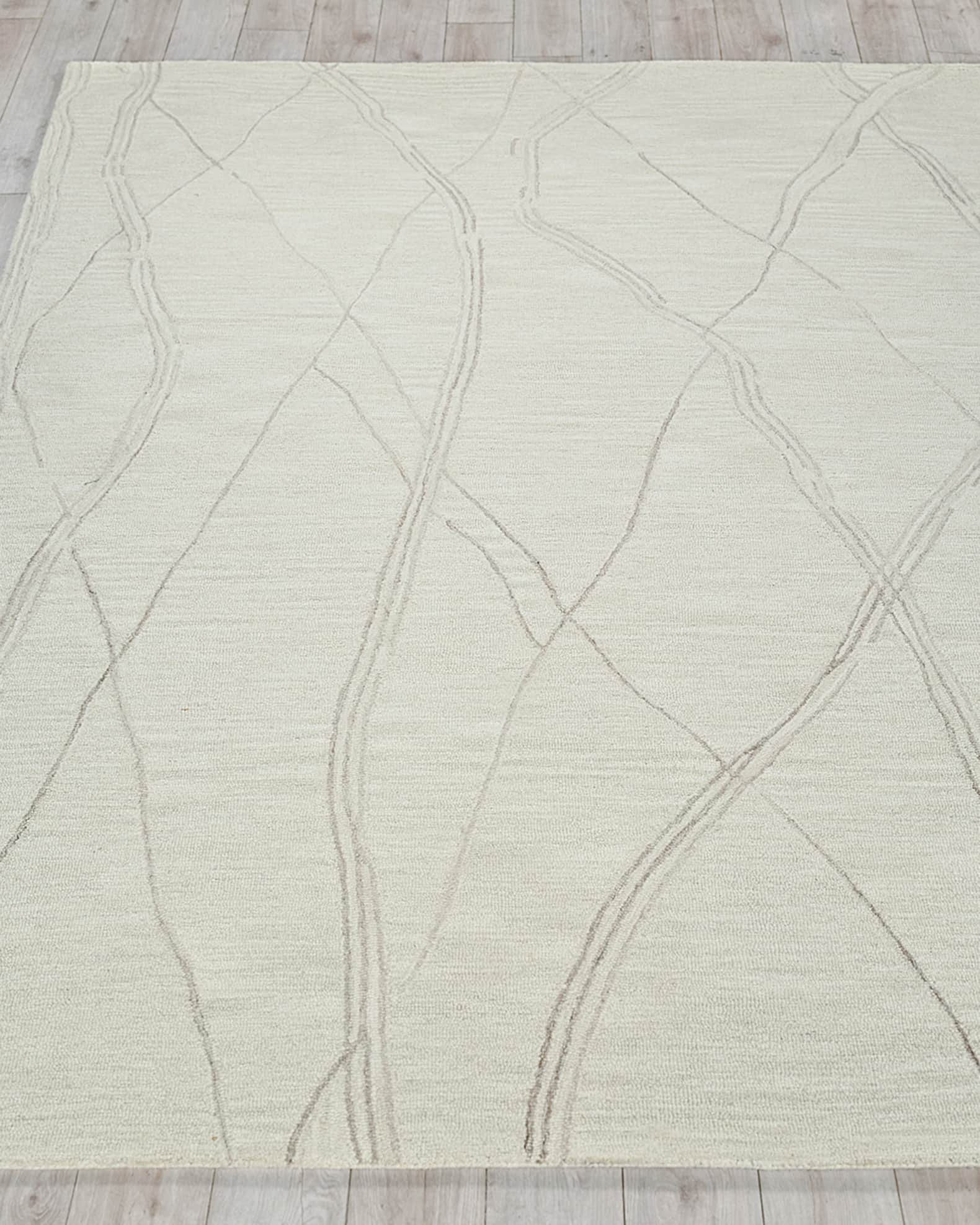 Exquisite Rugs Tangiers Hand-Tufted Ivory/Beige Rug, 8' x 10' | Neiman ...