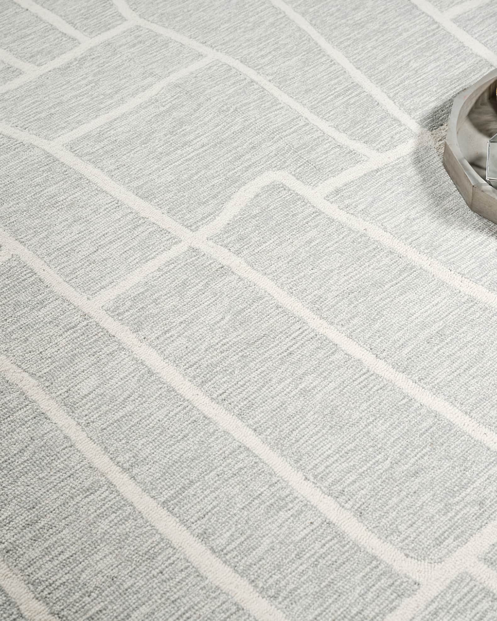 Exquisite Rugs Tangiers Hand-Tufted Blue/Ivory Rug, 8' x 10' | Neiman ...