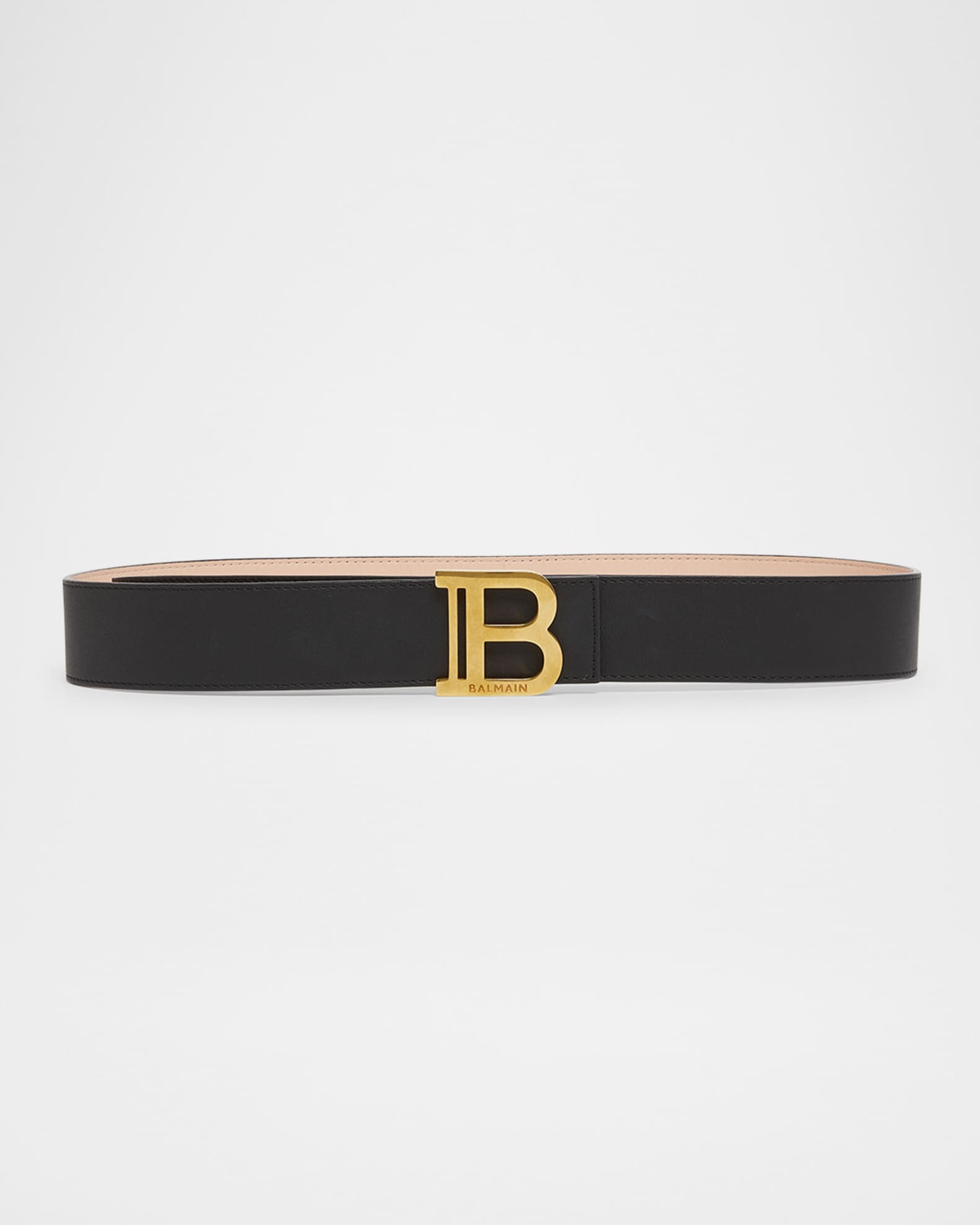 Balmain B-Logo Medium Leather Belt | Neiman Marcus