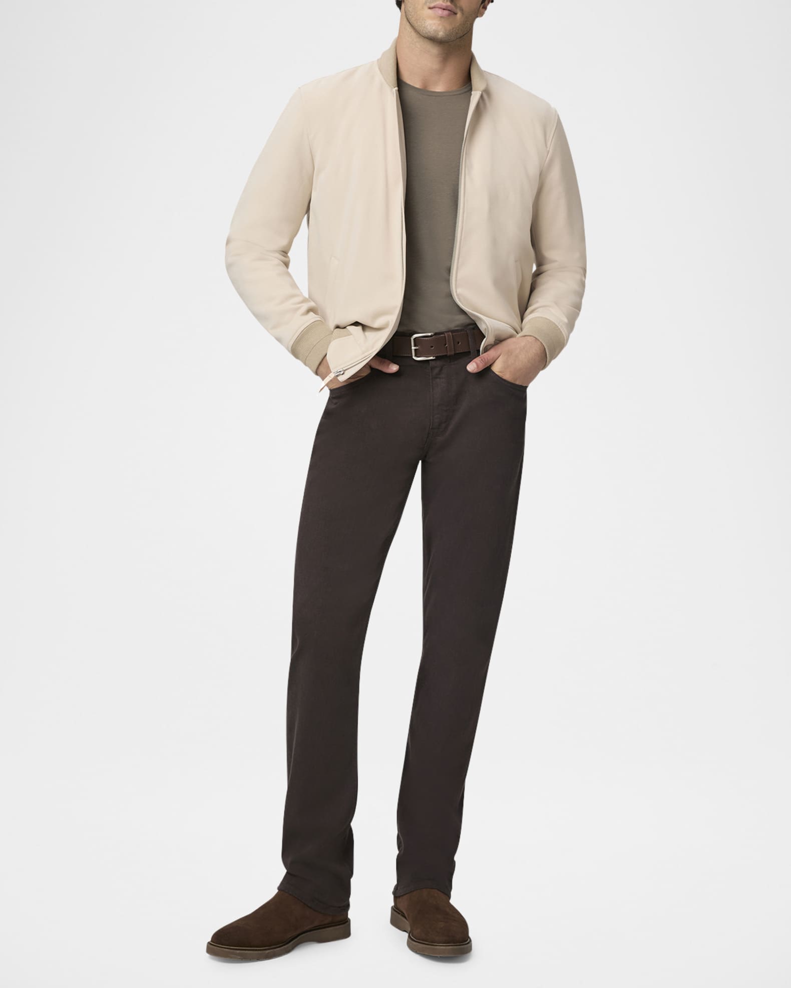 PAIGE Men's Timothy Twill Bomber Jacket | Neiman Marcus