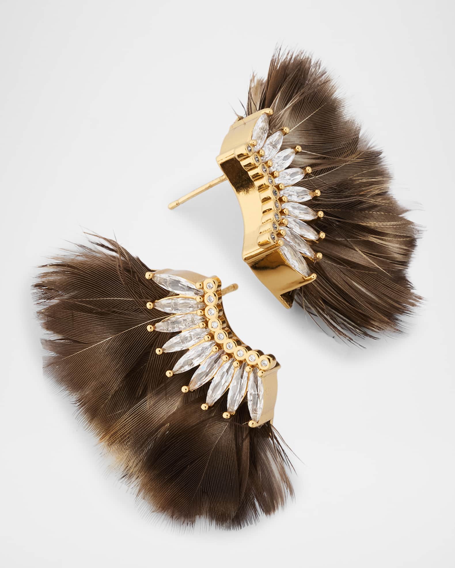 Mignonne Gavigan Luxe Mini Madeline Feather Earrings | Neiman Marcus