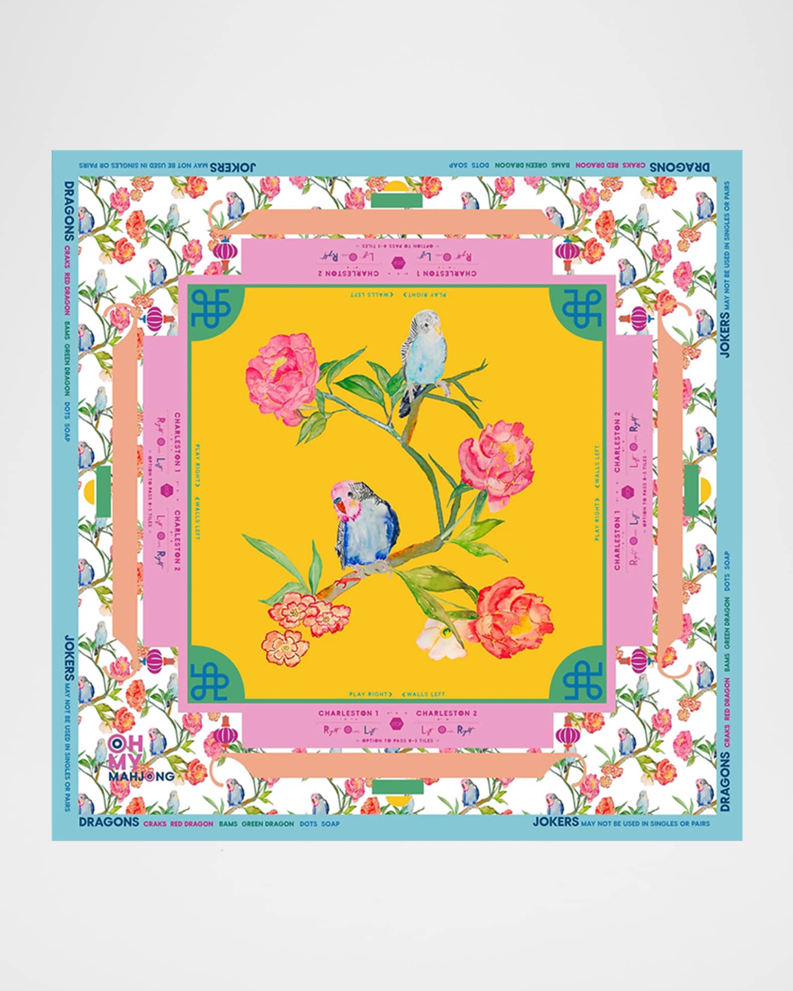 OH MY MAHJONG x Brooke Wright Spring Fling Neoprene Mahjong Mat | Neiman Marcus