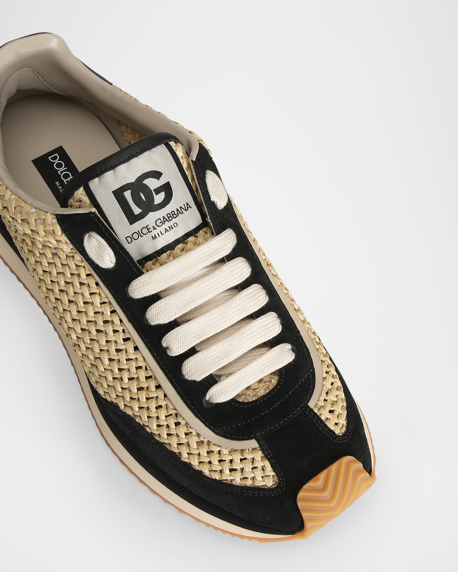 Dolce&Gabbana Men's DG Woven Runner Sneakers | Neiman Marcus
