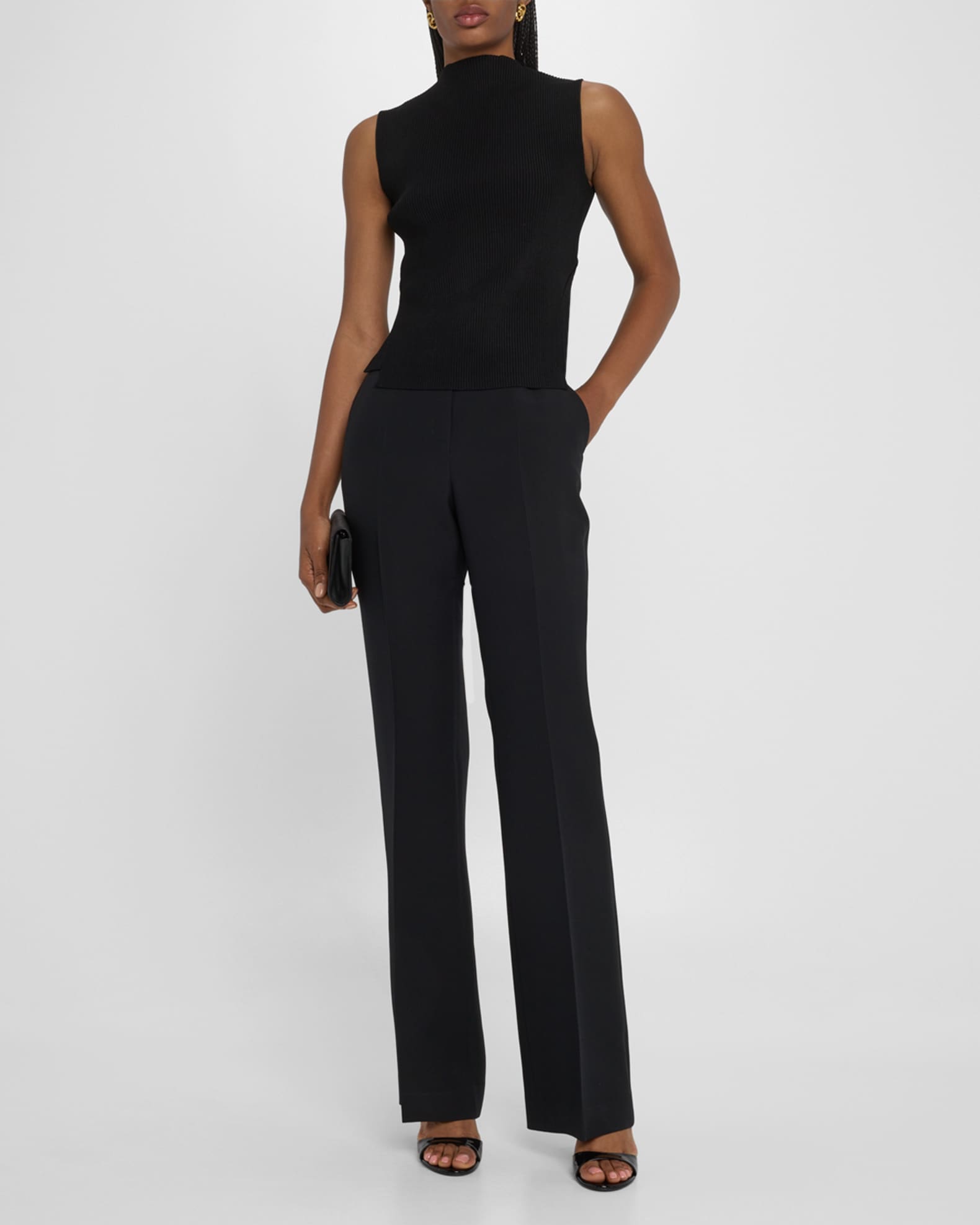 Victoria Beckham Sleeveless Rib Top | Neiman Marcus