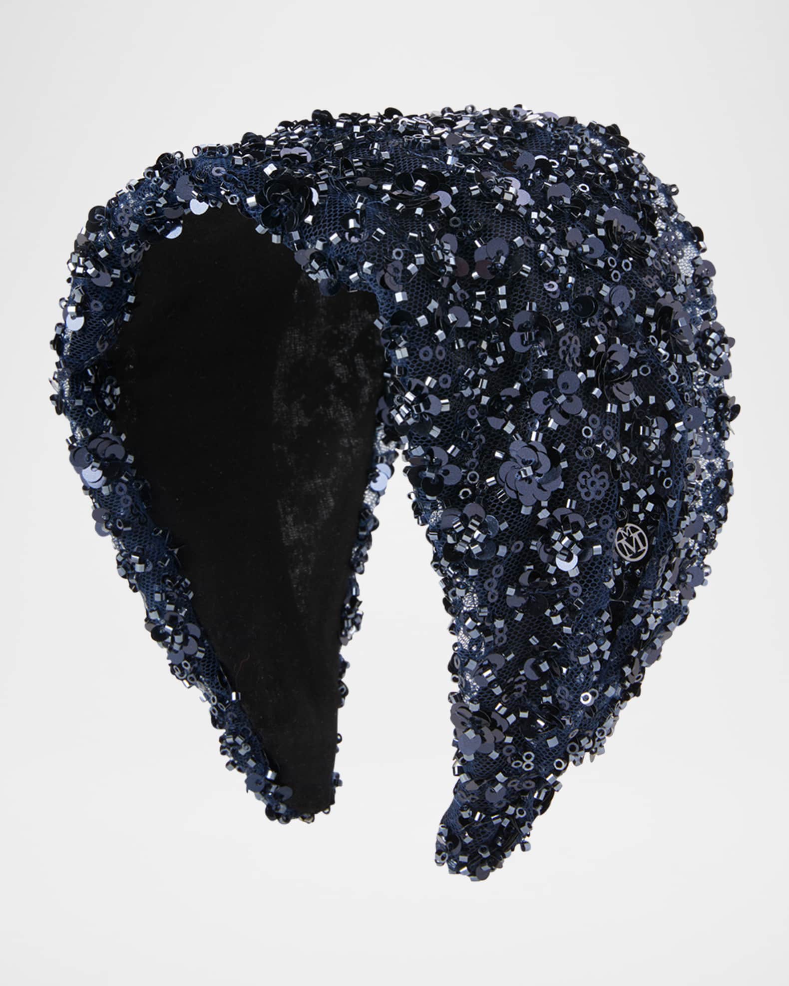 Maison Michel Mariah Sequined Tulle Headband | Neiman Marcus