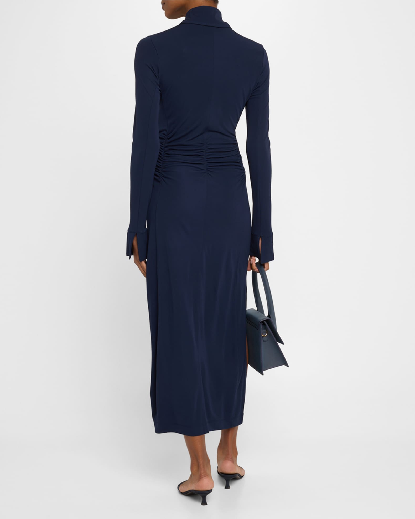 Altuzarra Claudia Midi Ruched Button Down Dress | Neiman Marcus