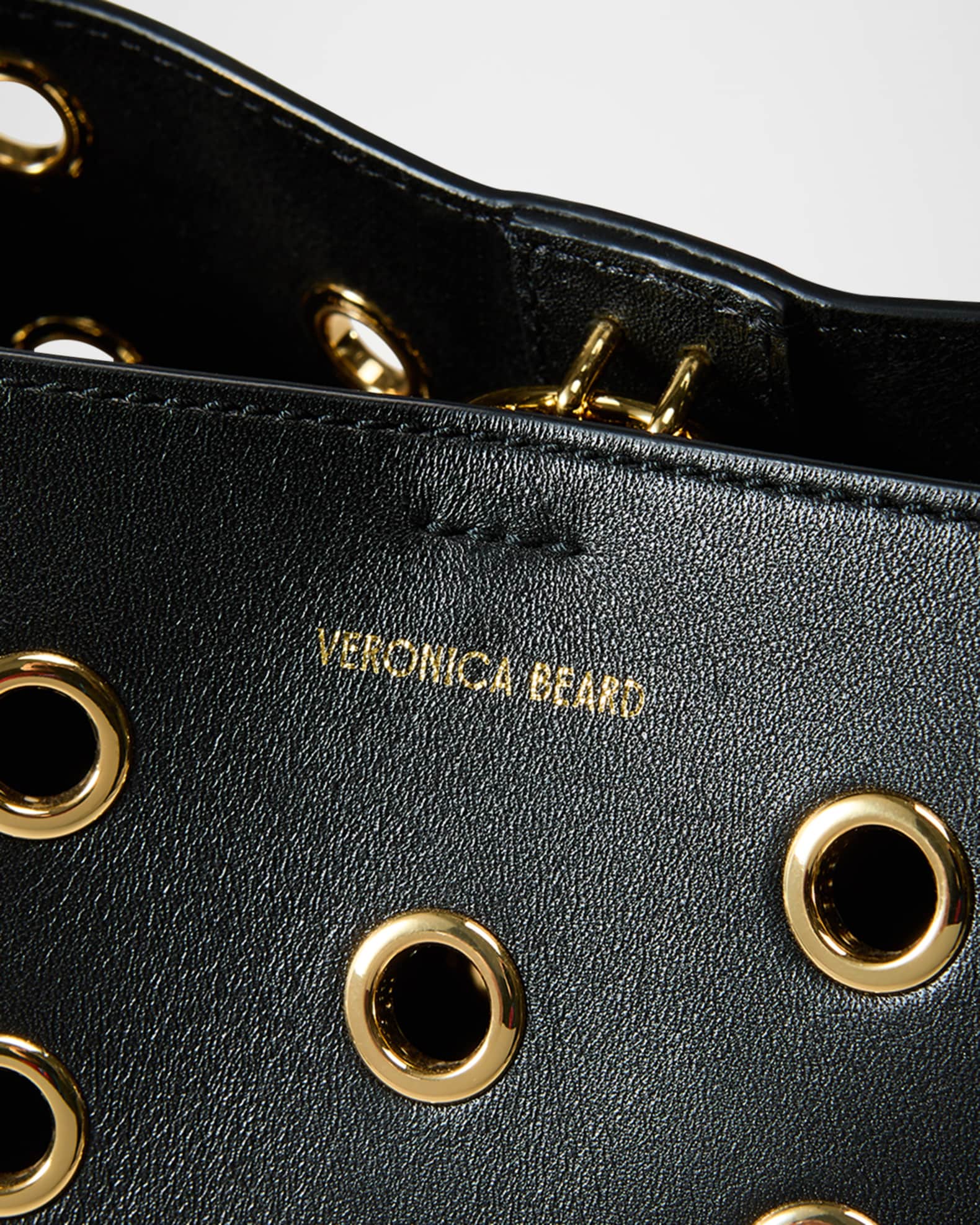 Veronica Beard Small Grommet Leather Bucket Bag | Neiman Marcus