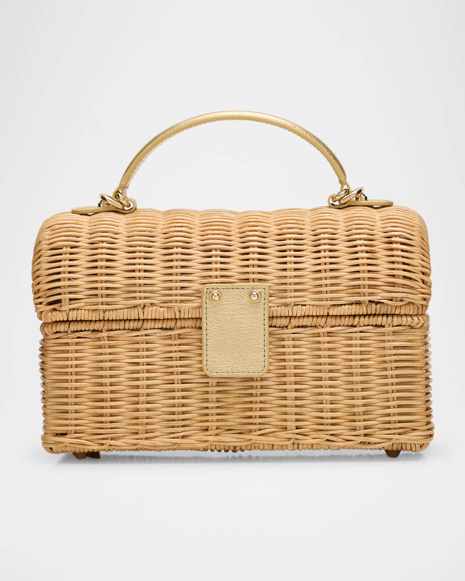 Judith Leiber Couture Isla Basket Rattan Top-Handle Bag | Neiman Marcus