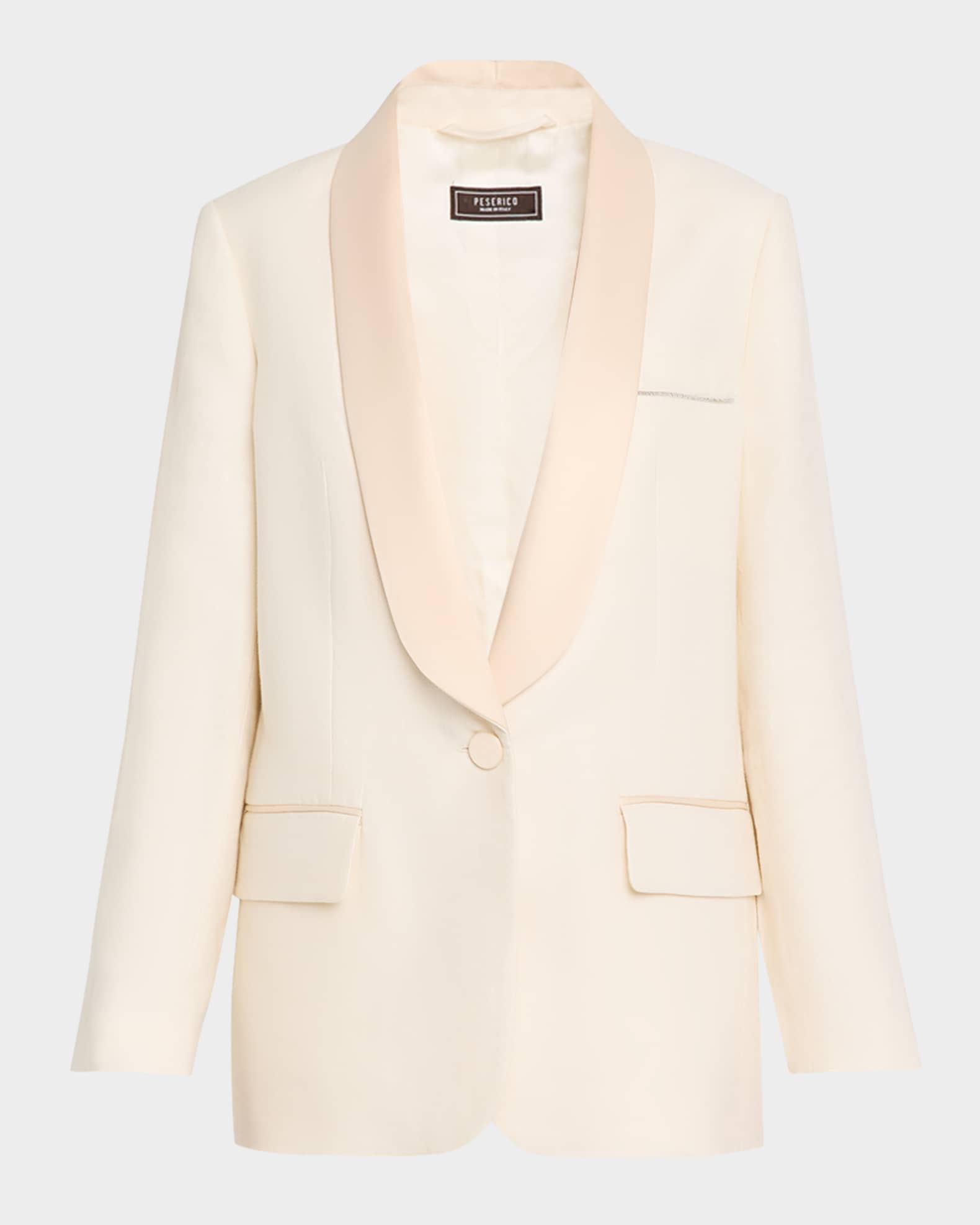 Peserico Single-Button Smoking Jacket | Neiman Marcus