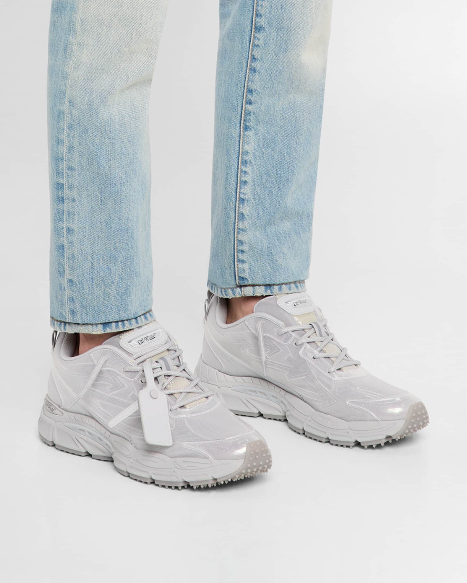 Off-White Men's Be Right Back Mesh Runner Sneakers | Neiman Marcus