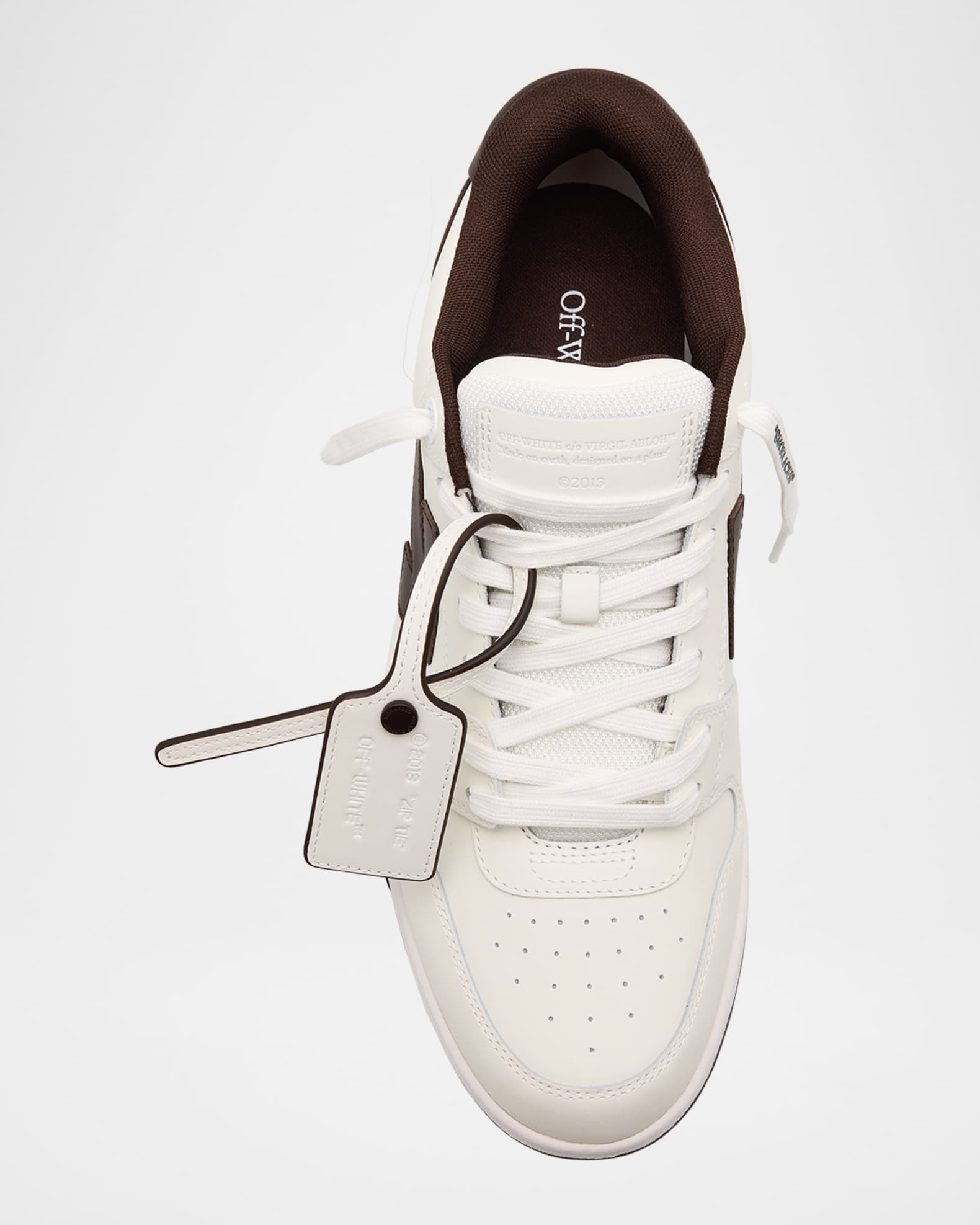Off-White Men's Out Of Office Bicolor Leather Sneakers | Neiman Marcus
