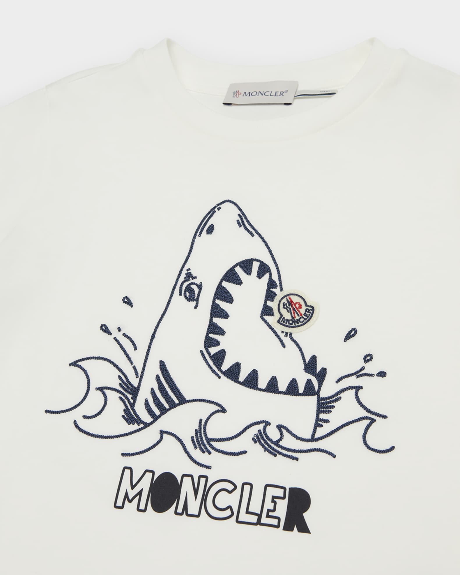 Boy's Short-Sleeve Shark Eating Logo T-Shirt | Neiman Marcus