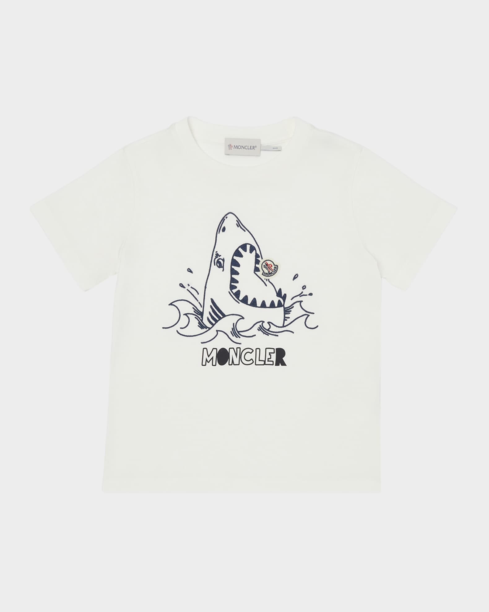 Boy's Short-Sleeve Shark Eating Logo T-Shirt | Neiman Marcus