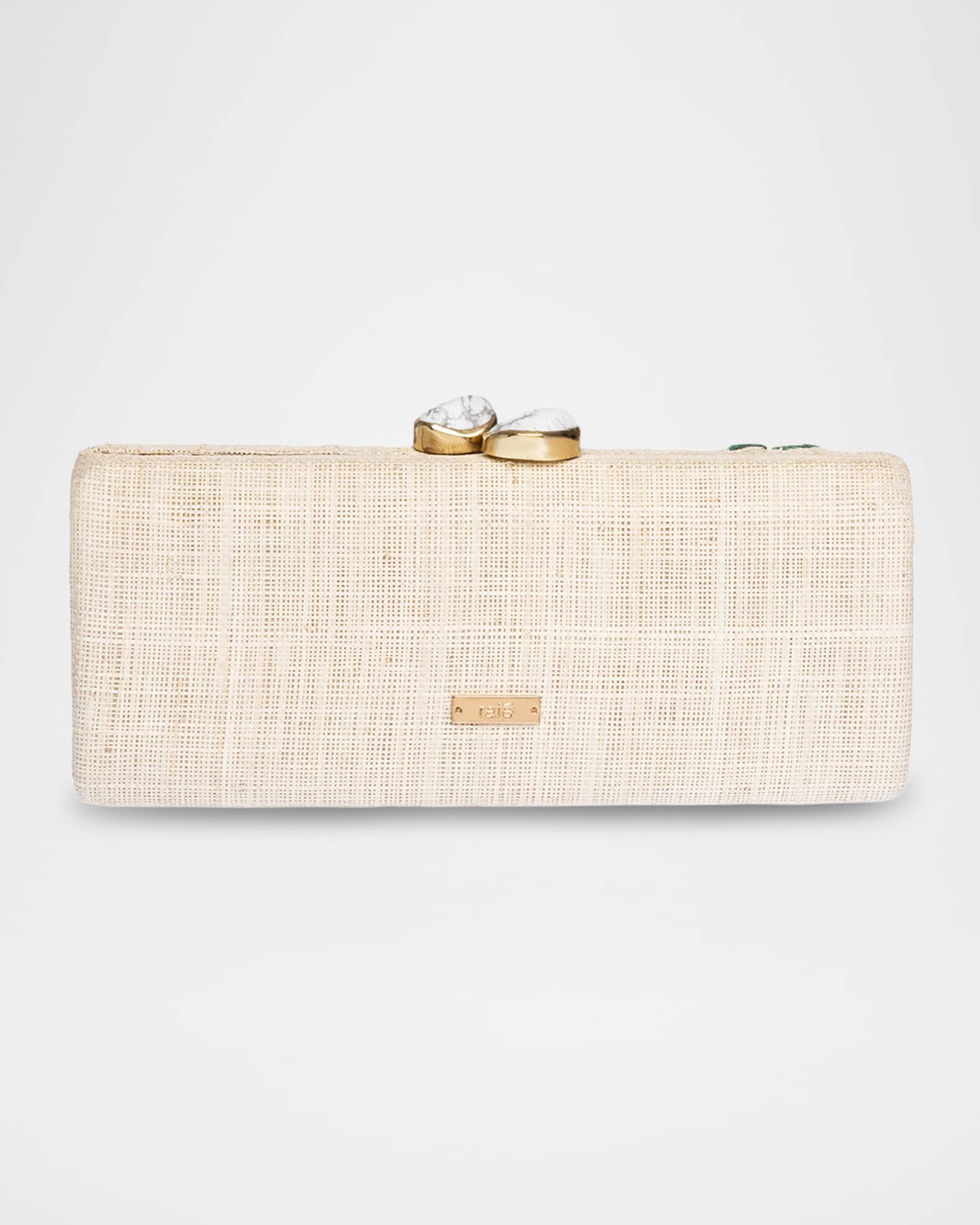 Rafe Alessandra Flower-Embroidered Long Clutch Bag | Neiman Marcus