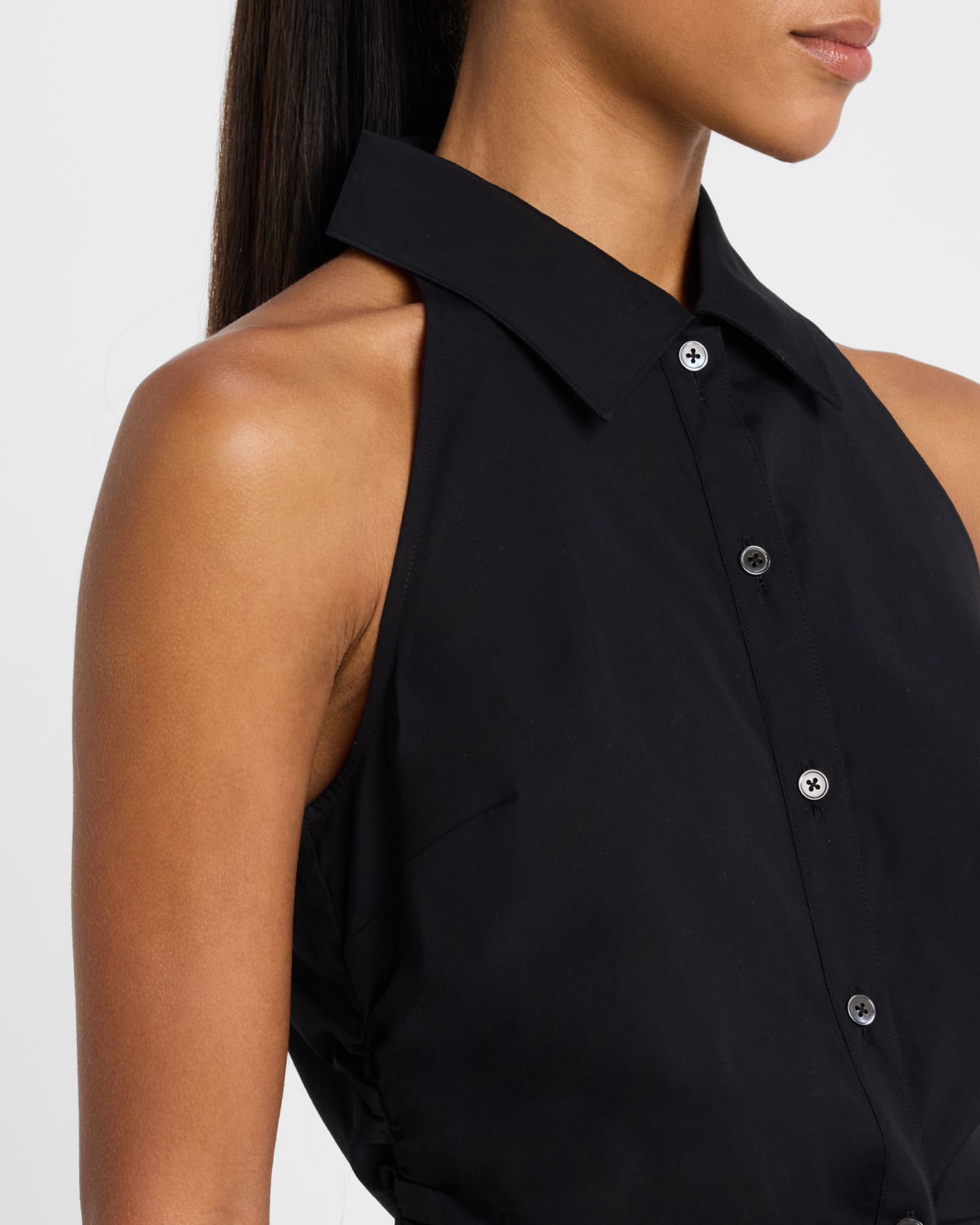 Regina Sleeveless Button-Front Shirt | Neiman Marcus