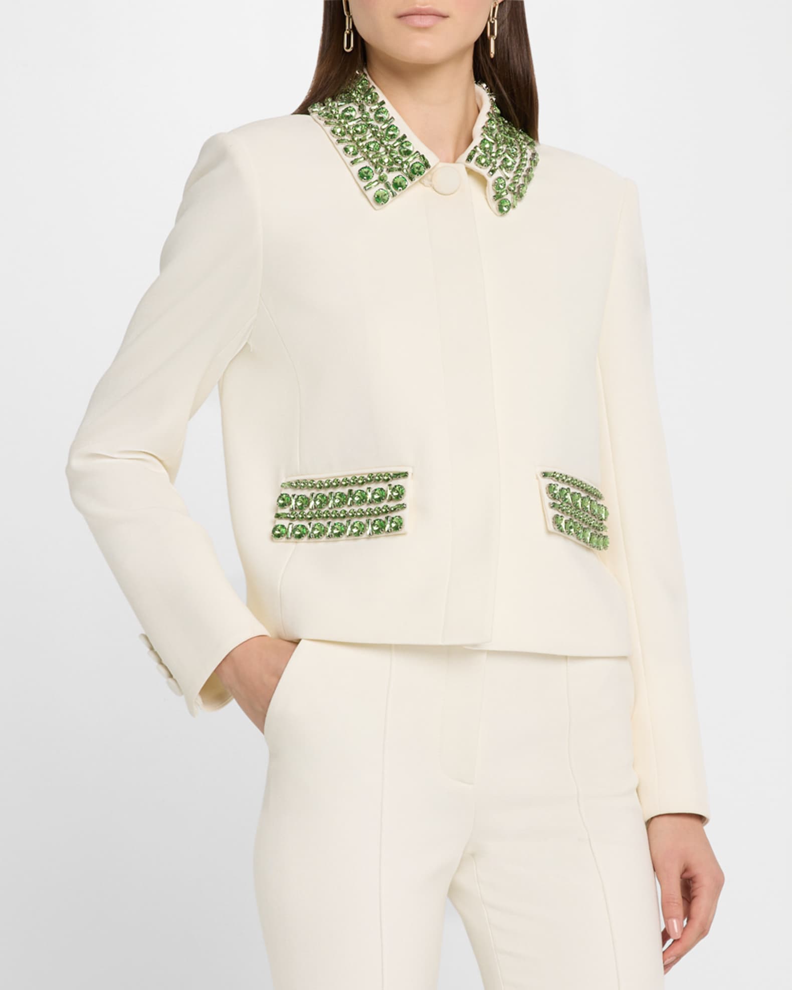 Veronica Beard Imogen Crystal-Embellished Jacket | Neiman Marcus