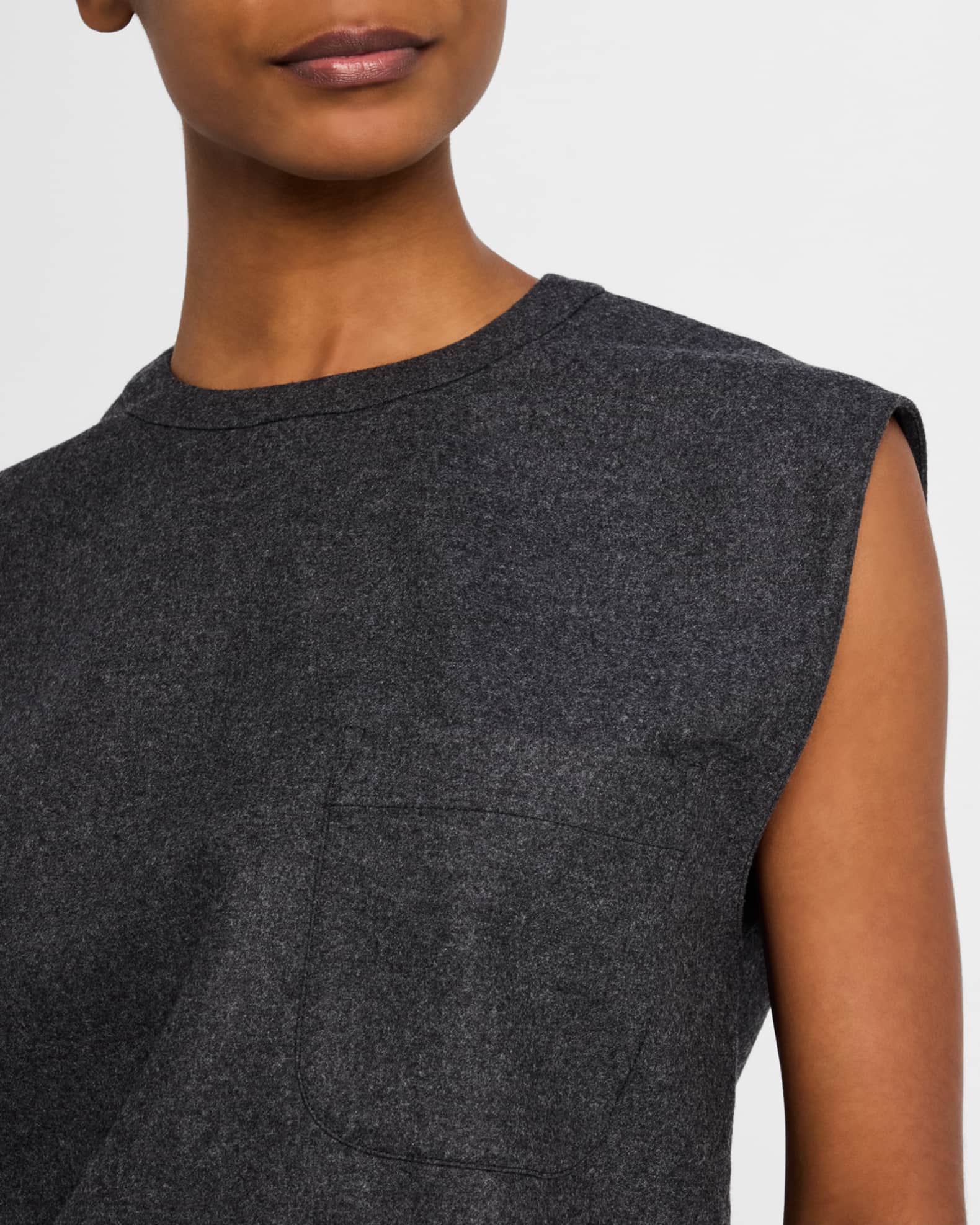 TWP Wool Flannel Muscle Tee | Neiman Marcus
