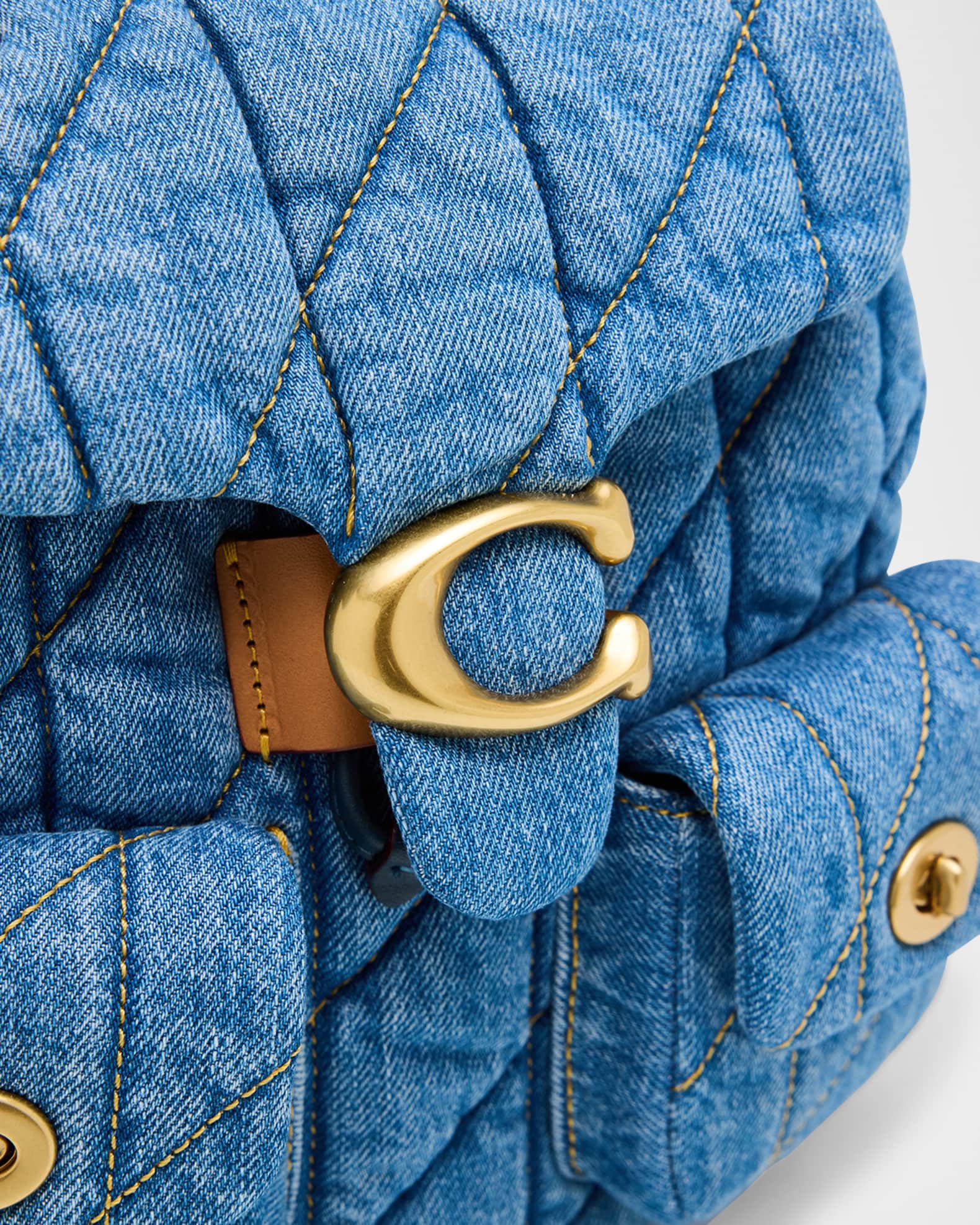 Coach Tabby Quilted Denim Backpack | Neiman Marcus