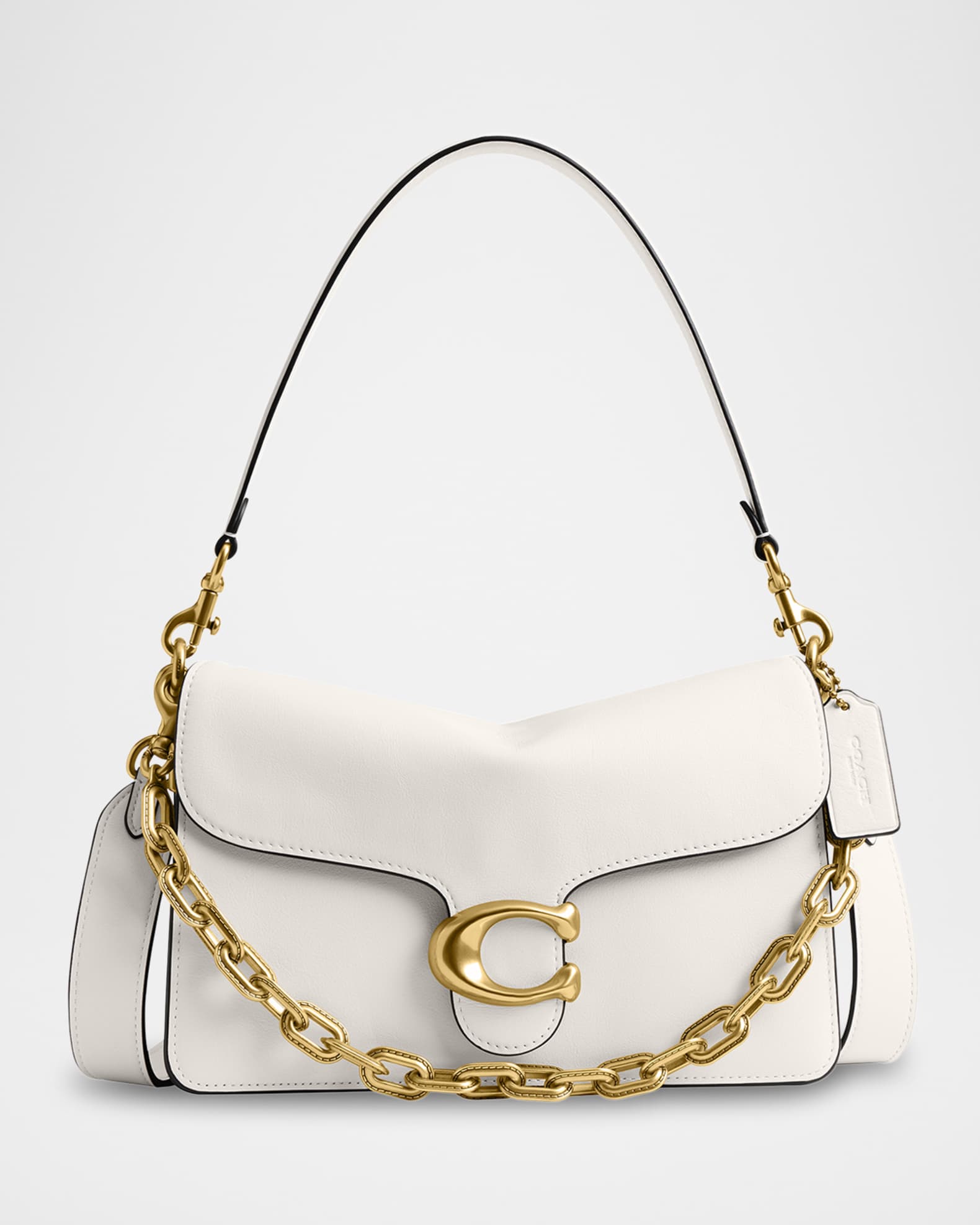 Coach Tabby Grain Leather Shoulder Bag with Chain | Neiman Marcus
