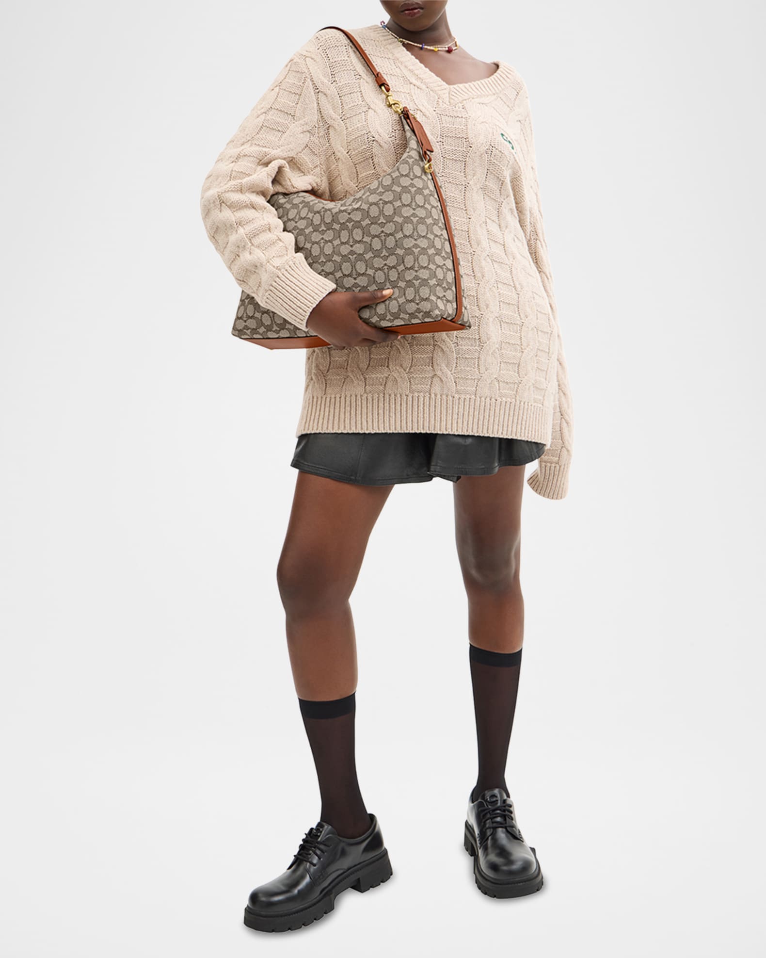 Coach Juliet 38 Signature Jacquard Shoulder Bag | Neiman Marcus