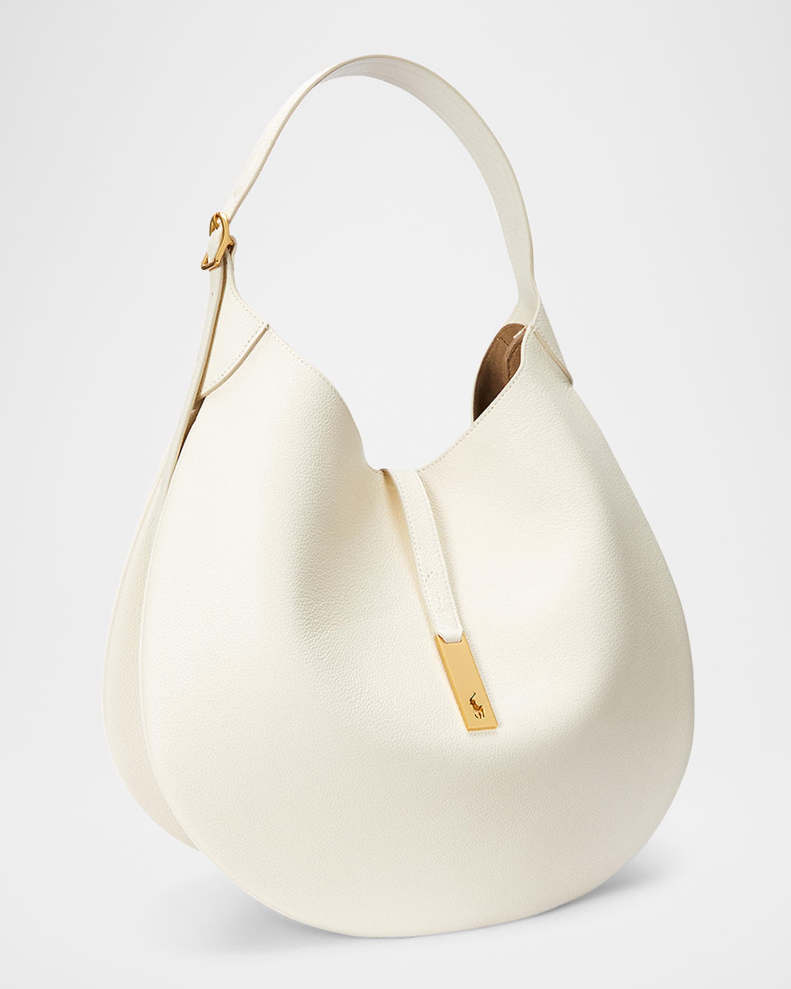 Polo Ralph Lauren Polo ID Medium Leather Shoulder Bag | Neiman Marcus