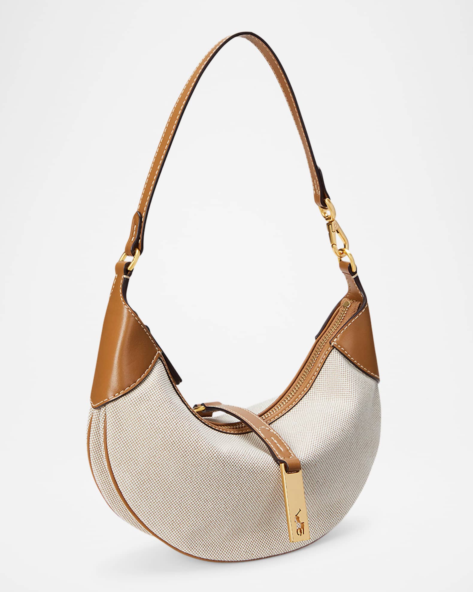 Polo Ralph Lauren Polo ID Small Heritage Canvas Shoulder Bag | Neiman ...