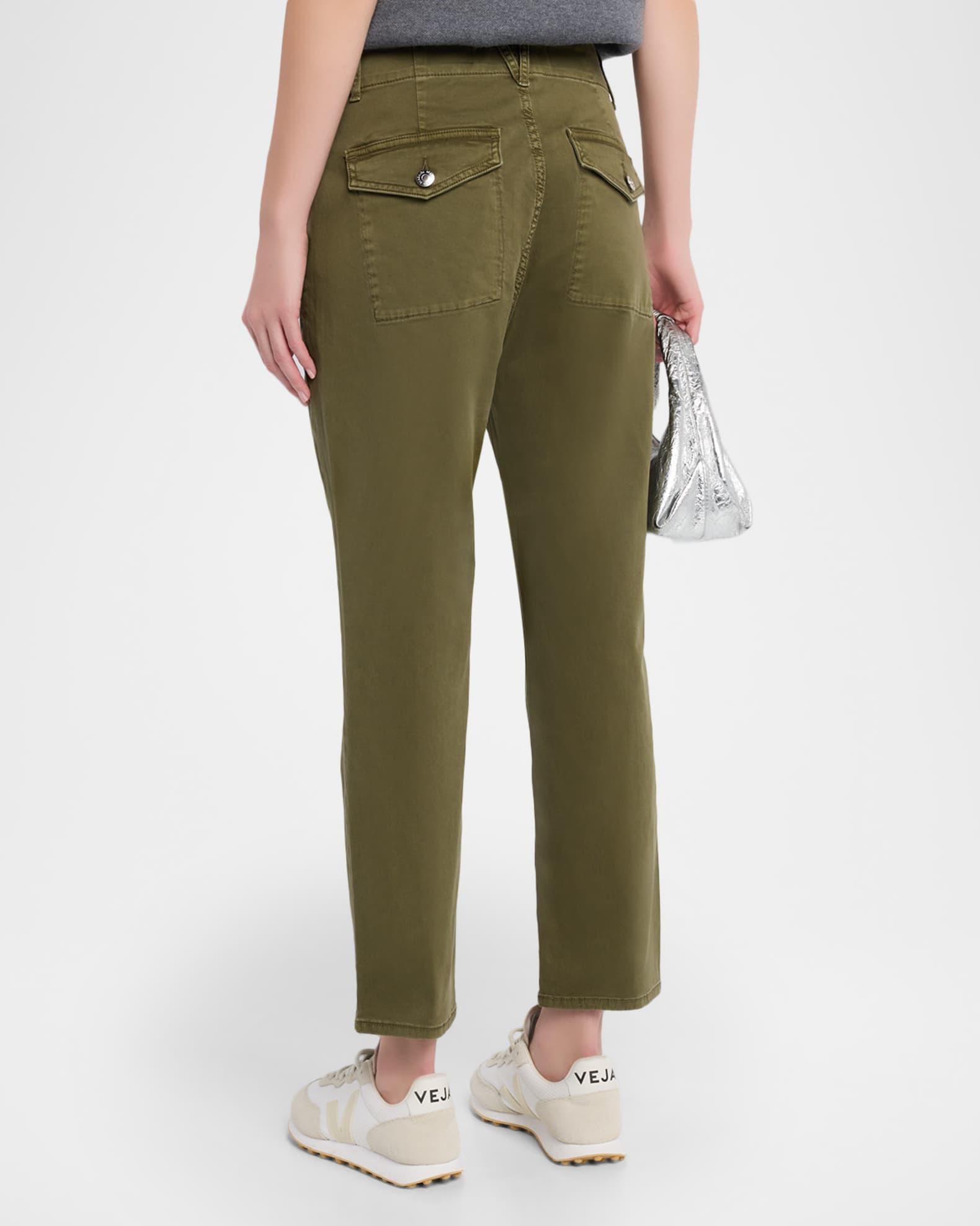 Veronica Beard Arya Cotton Twill Cargo Pants | Neiman Marcus