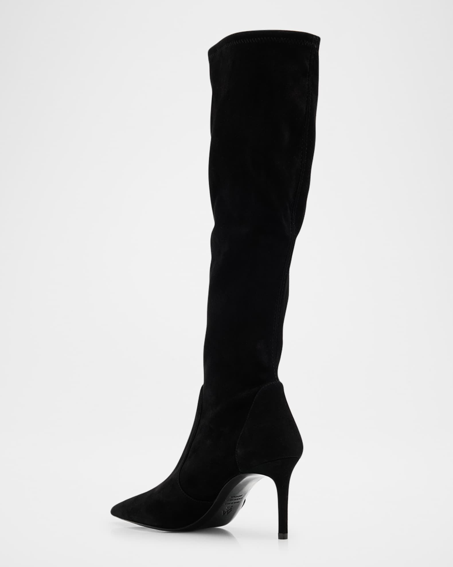 Stuart Weitzman Stuart Power Suede Stiletto Knee Boots | Neiman Marcus