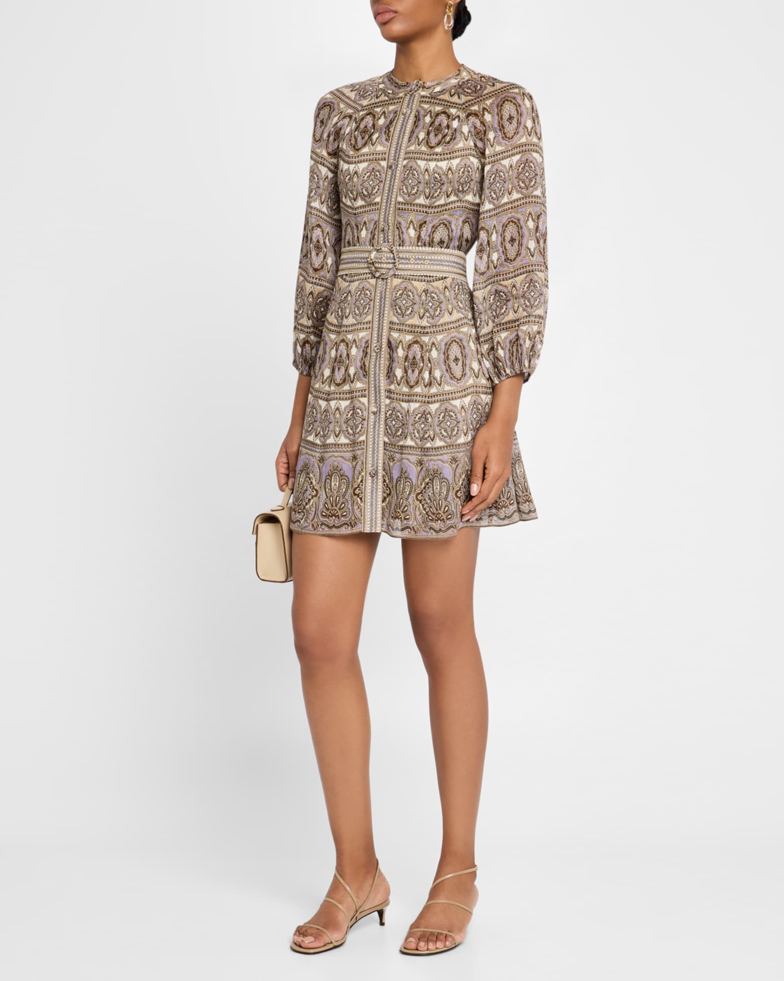 Veronica Beard Kumar Belted Mini Dress | Neiman Marcus