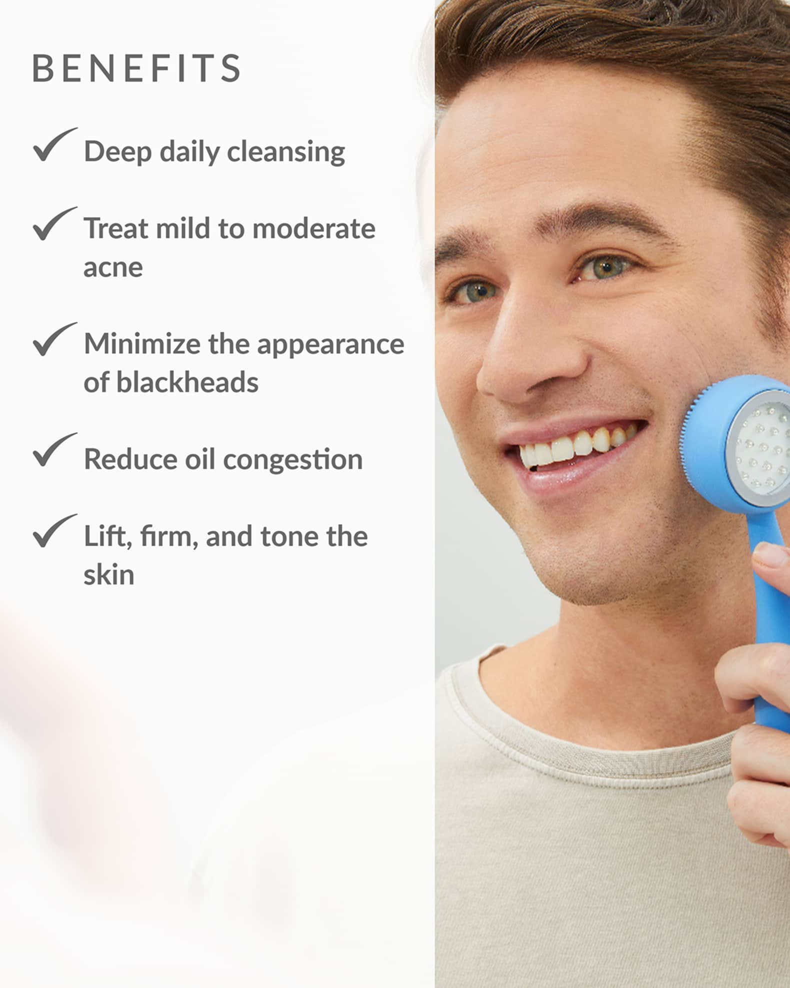 PMD Beauty PMD Clean Acne Blue LED Facial Cleansing and Acne Fighting ...