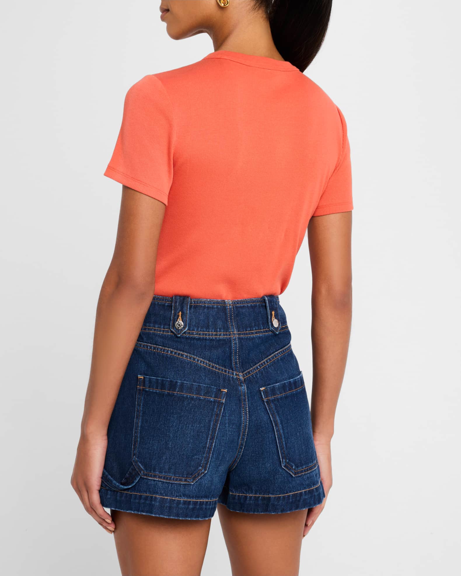 Veronica Beard Pruitt Crewneck Tee | Neiman Marcus