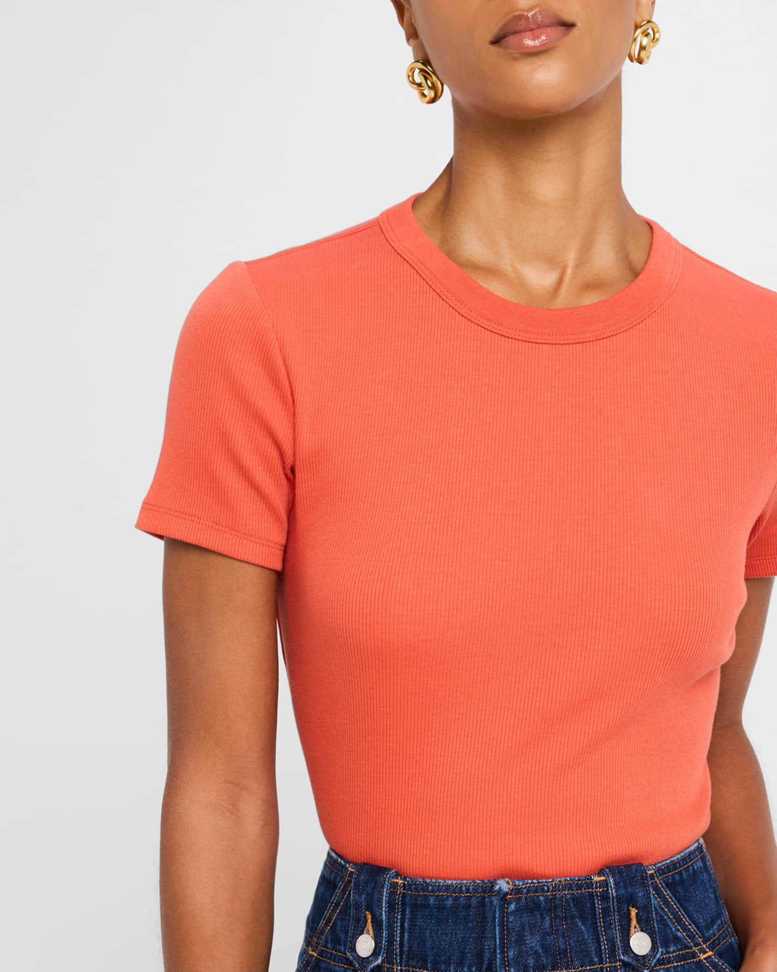 Veronica Beard Pruitt Crewneck Tee | Neiman Marcus