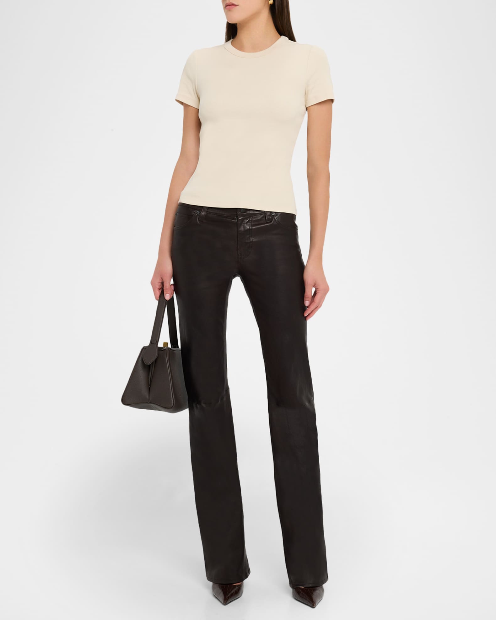 Veronica Beard Pruitt Crewneck Tee | Neiman Marcus