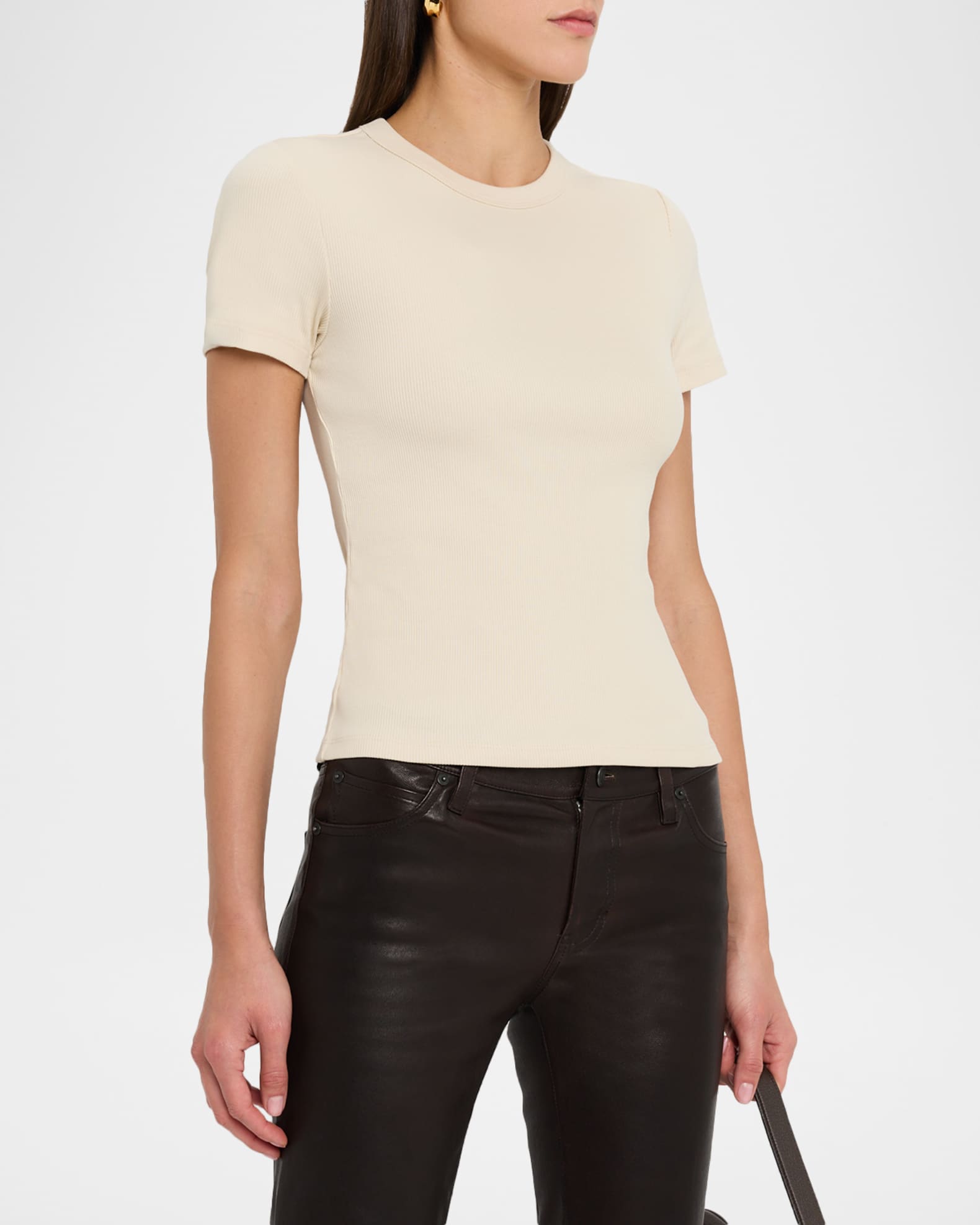 Veronica Beard Pruitt Crewneck Tee | Neiman Marcus