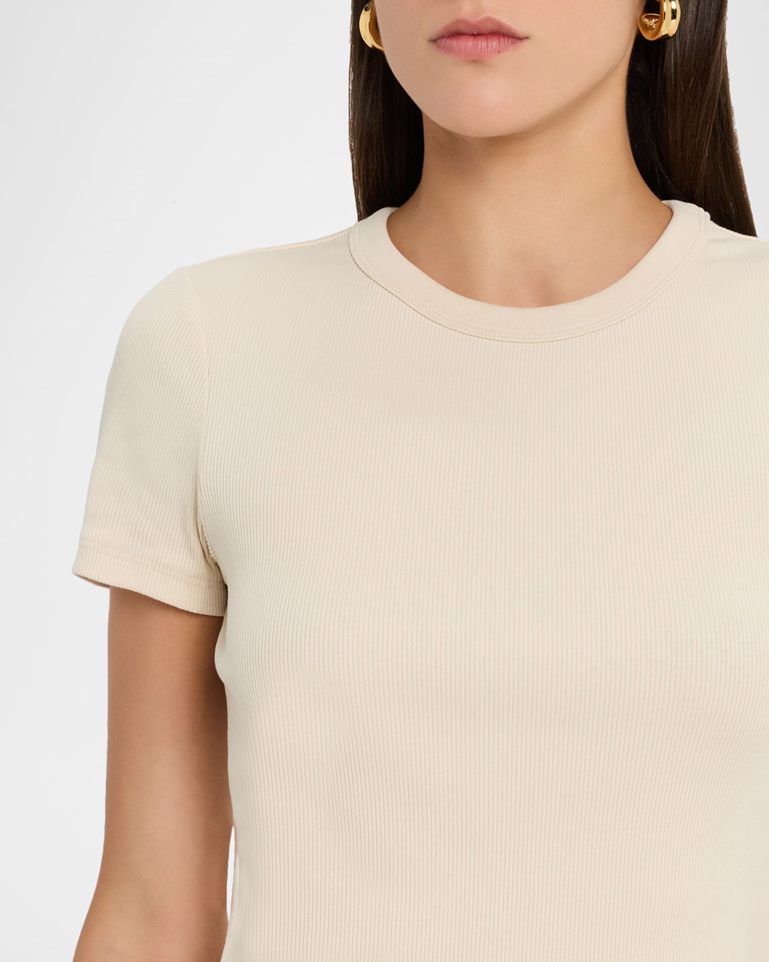 Veronica Beard Pruitt Crewneck Tee | Neiman Marcus