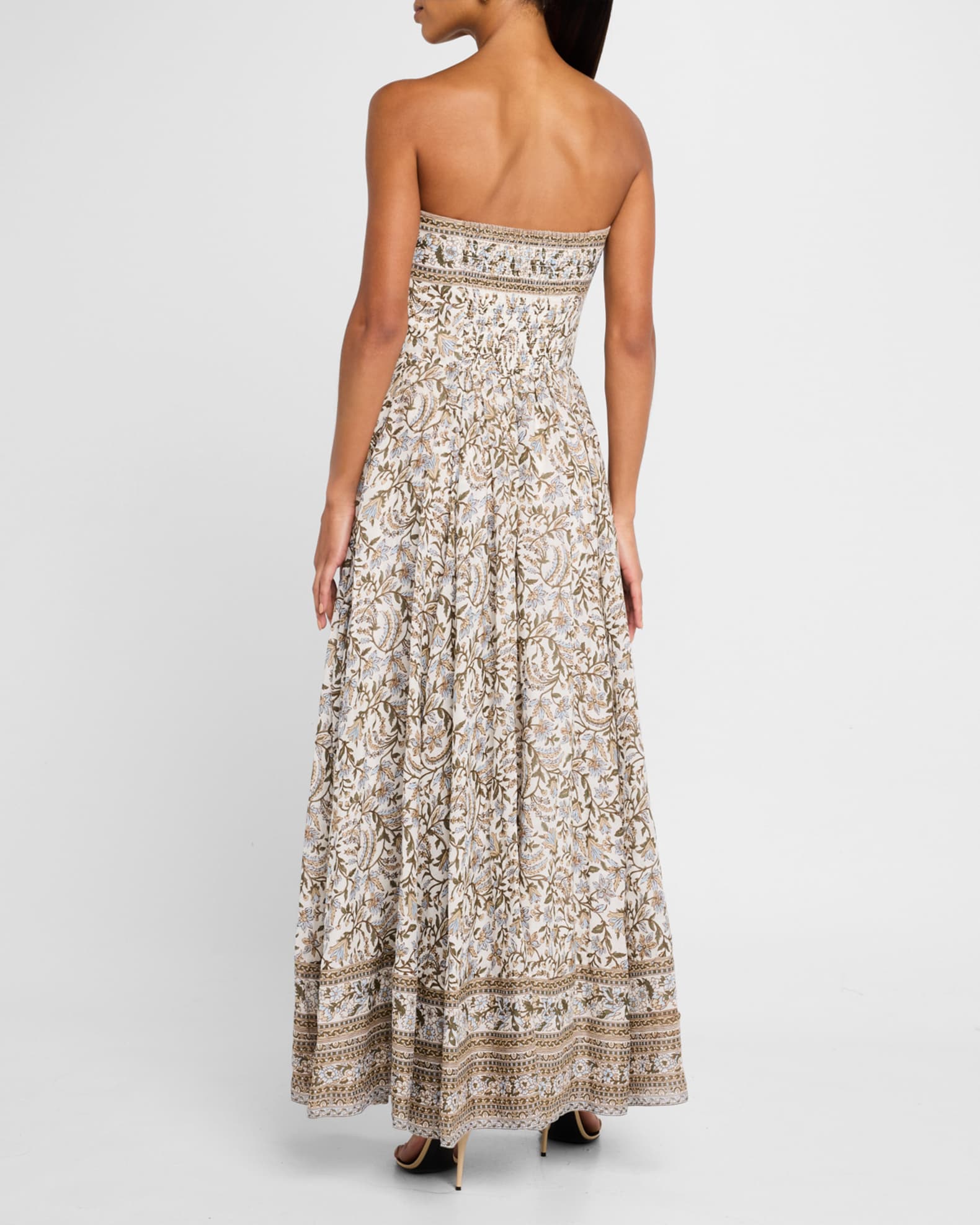 Veronica Beard Lana Floral Strapless Maxi Dress | Neiman Marcus