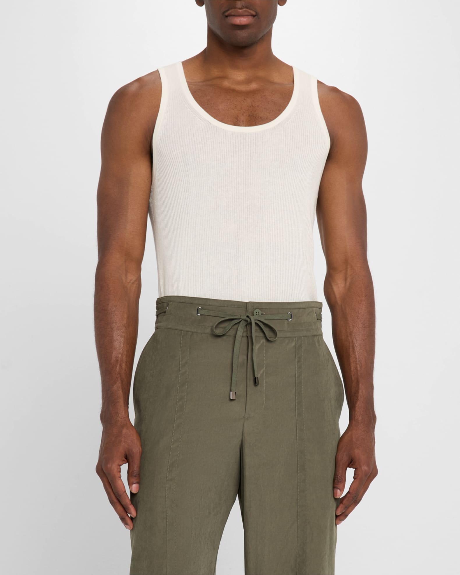 SIMKHAI Men's Ribbed Tank Top | Neiman Marcus