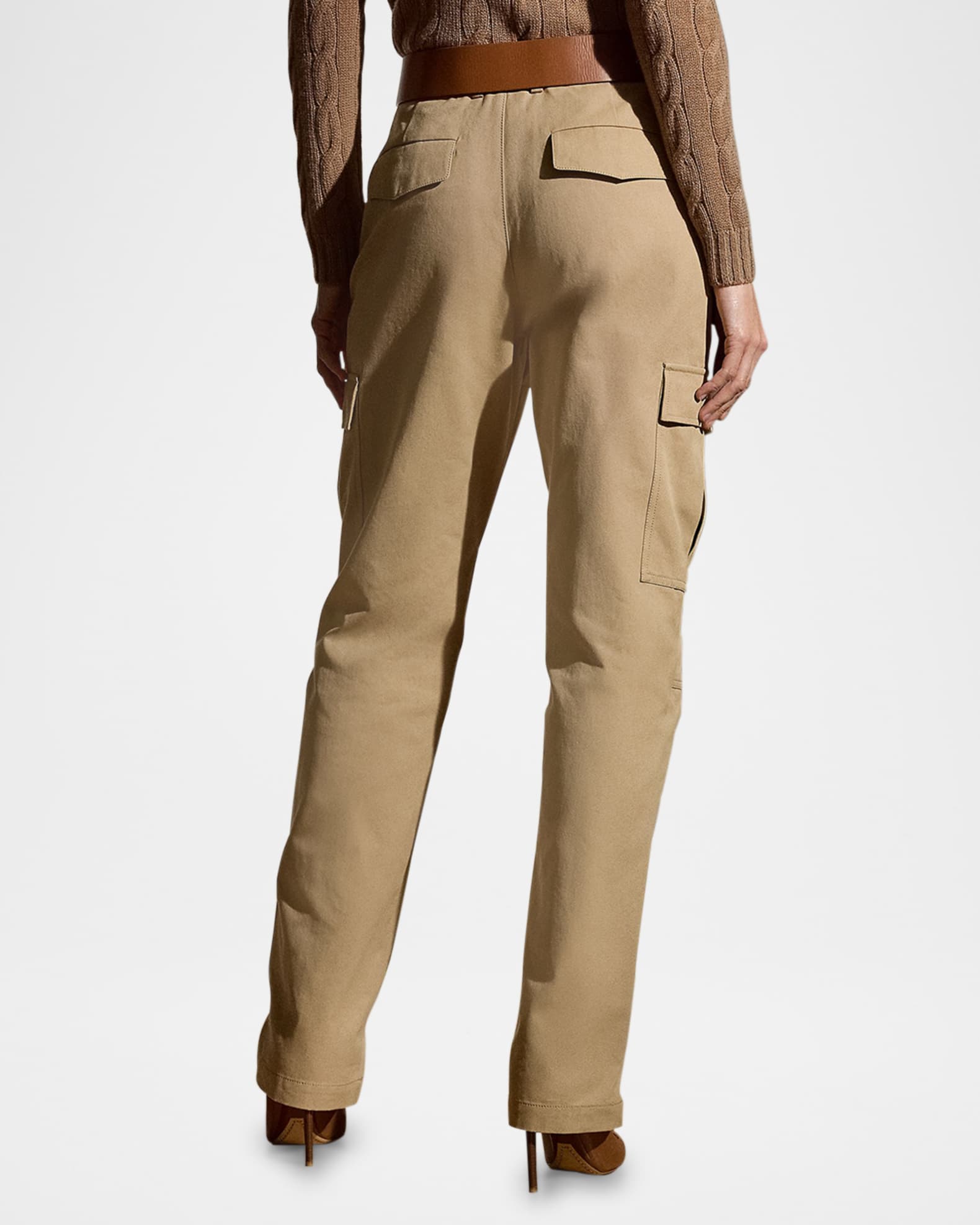 Ralph Lauren Collection Gentry Soft Cotton Canvas Straight-Leg Cargo ...