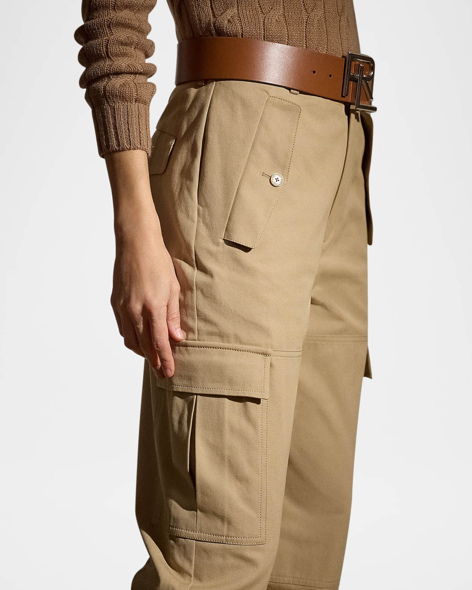 Ralph Lauren Collection Gentry Soft Cotton Canvas Straight-Leg Cargo ...