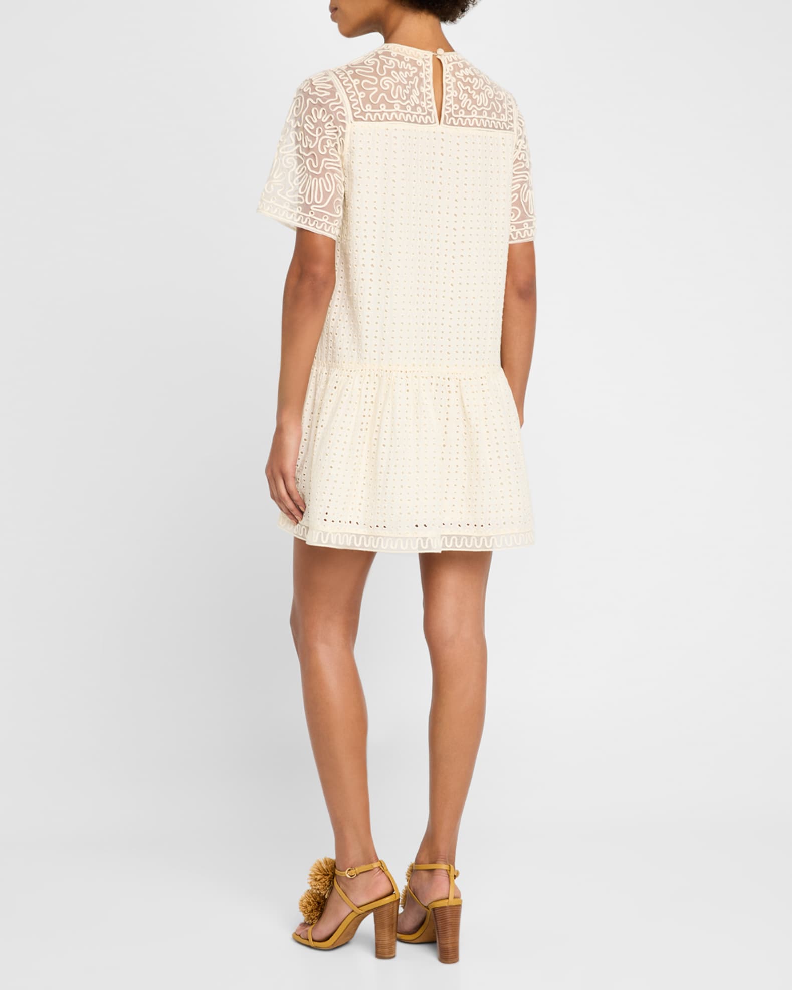 Ulla Johnson Gabi Embroidered Mini Dress | Neiman Marcus