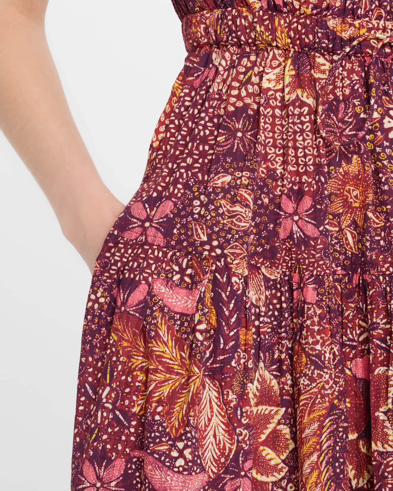 Ulla Johnson Abigail Puff-Sleeve Midi Dress | Neiman Marcus