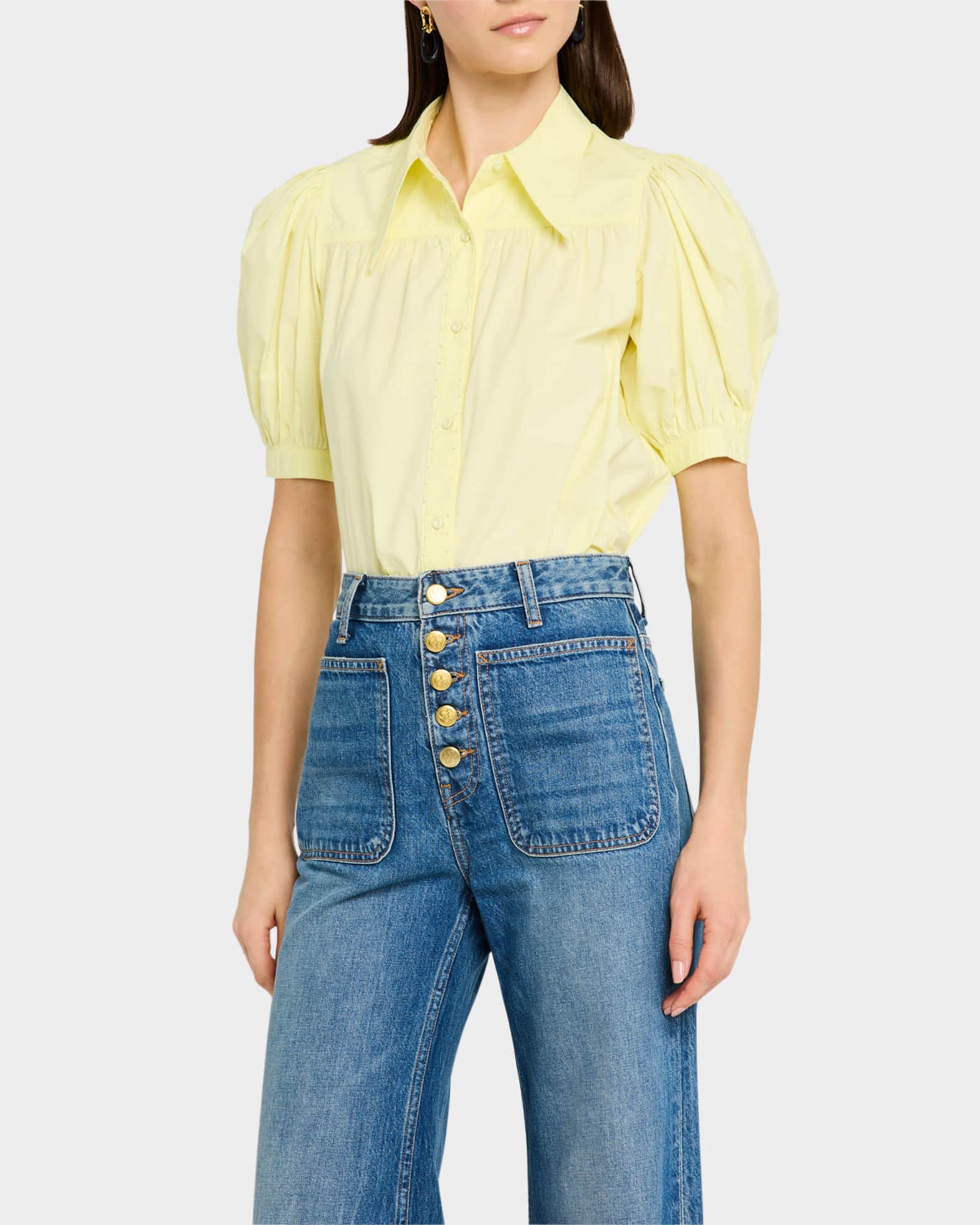 Ulla Johnson Freja Puff-Sleeve Top | Neiman Marcus