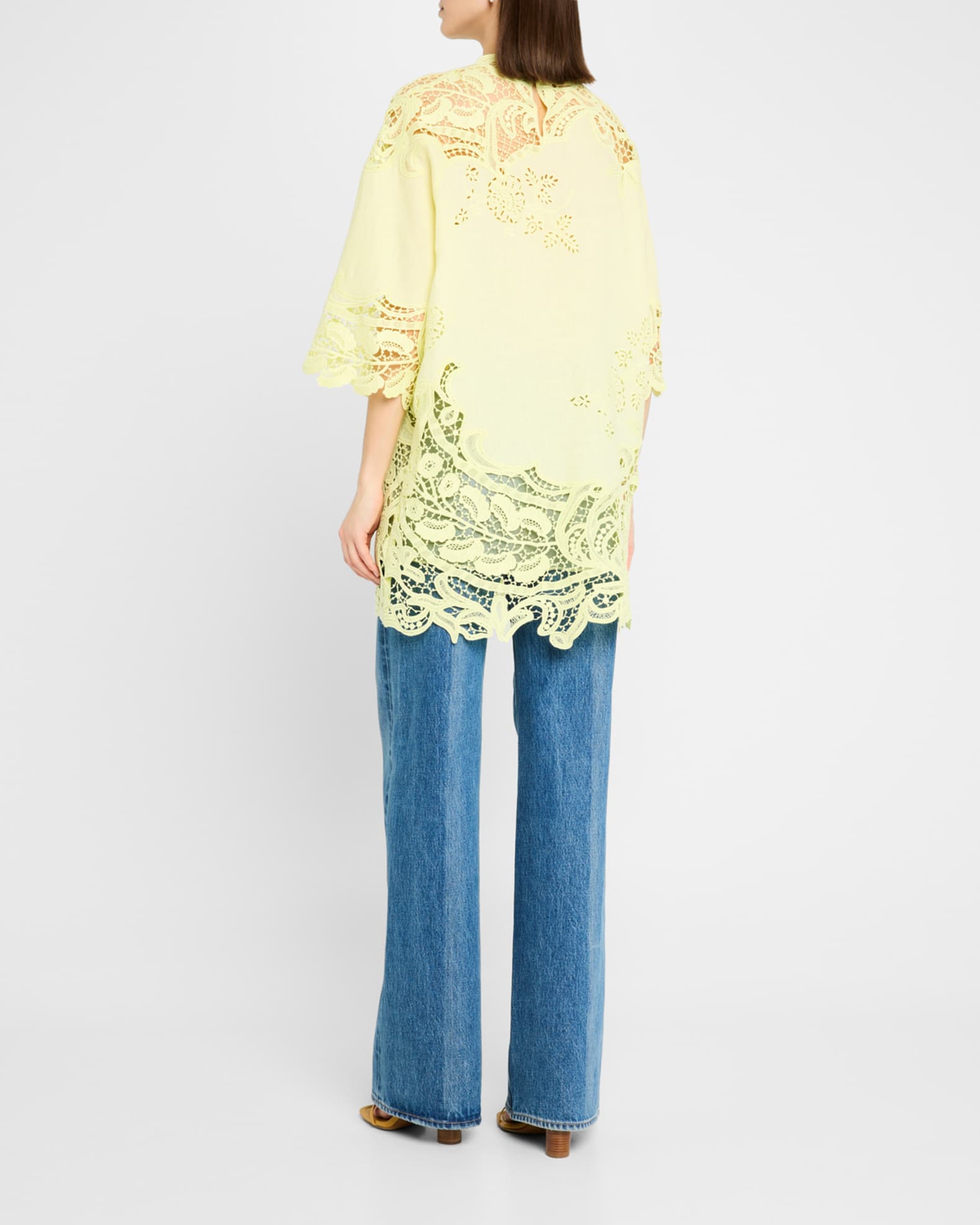 Ulla Johnson Brinna Embroidered Lace Tunic | Neiman Marcus