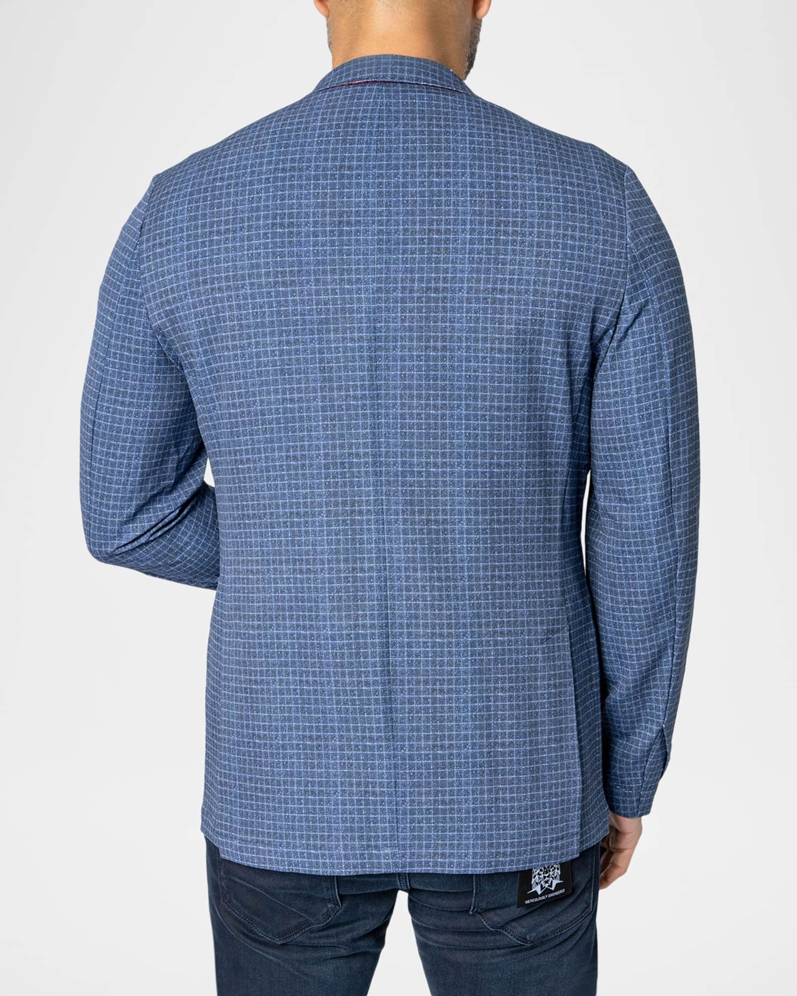 Maceoo Men's Descartes Vortex Check Unconstructed Blazer | Neiman Marcus