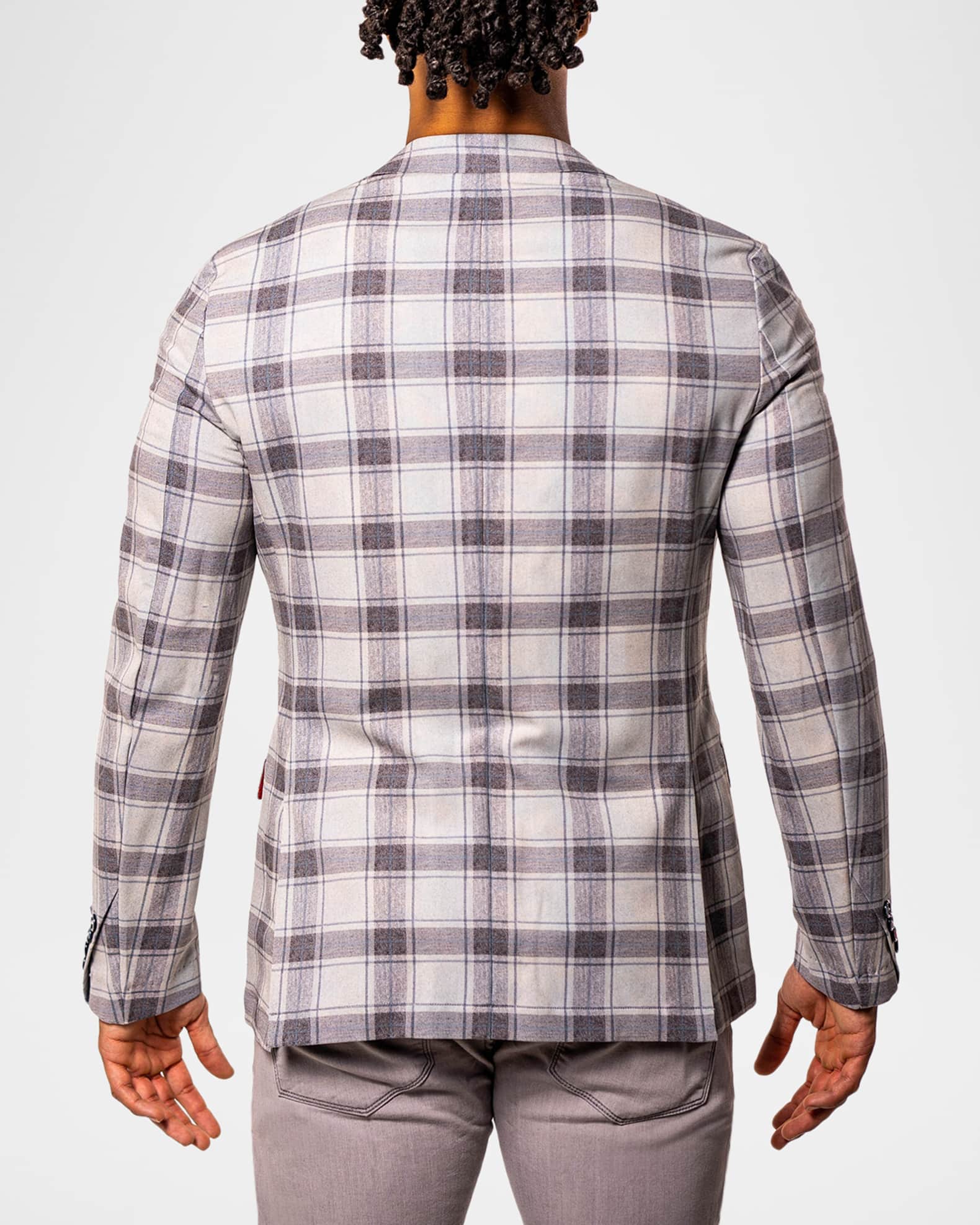 Maceoo Men's Descartes Brooksy Plaid Unconstructed Blazer | Neiman Marcus