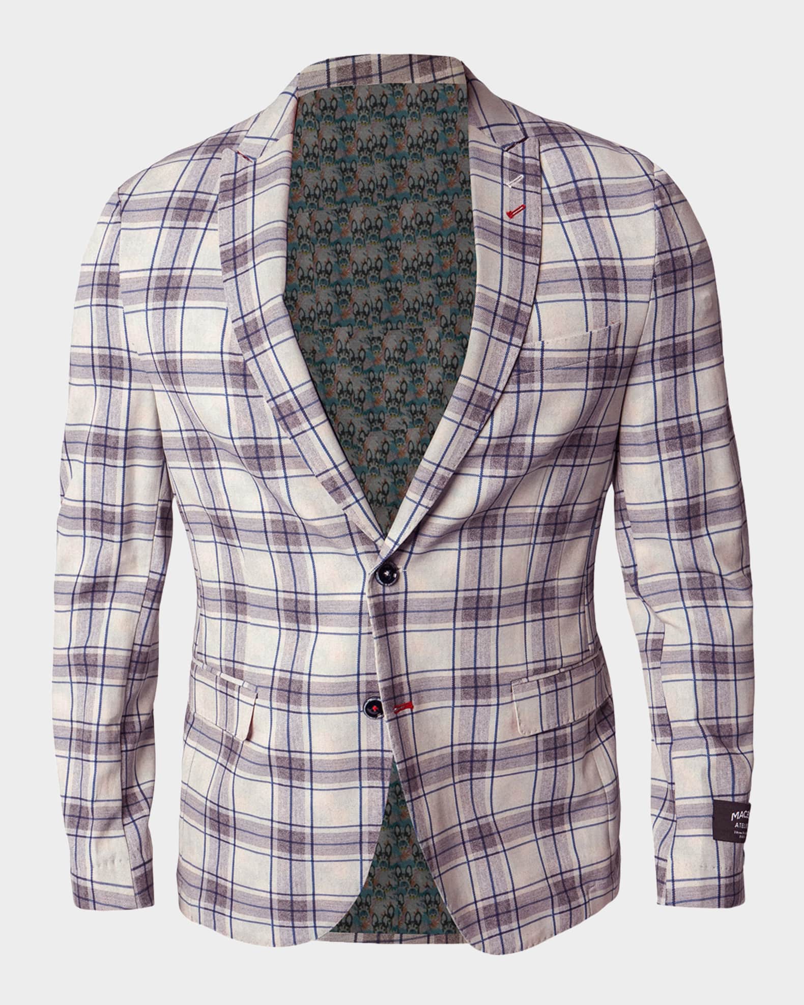 Maceoo Men's Descartes Brooksy Plaid Unconstructed Blazer | Neiman Marcus